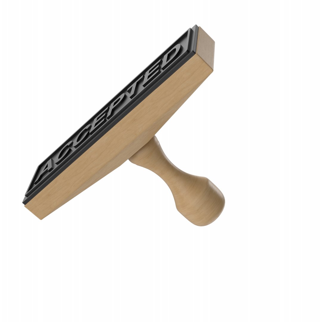 Accepted Rubber Stamp 3D Model - TurboSquid 2387708