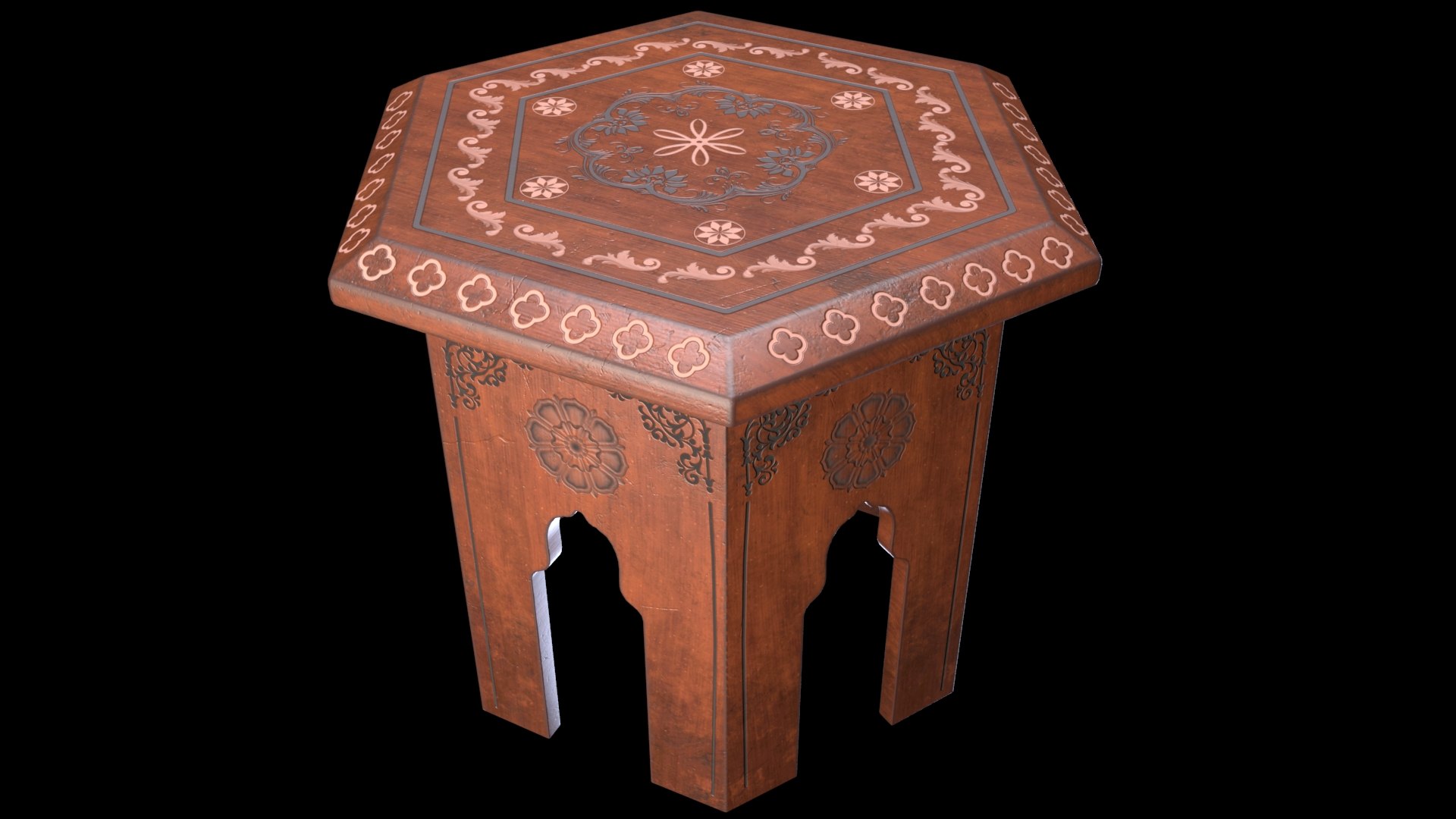 3D Arabic side table - TurboSquid 2126405