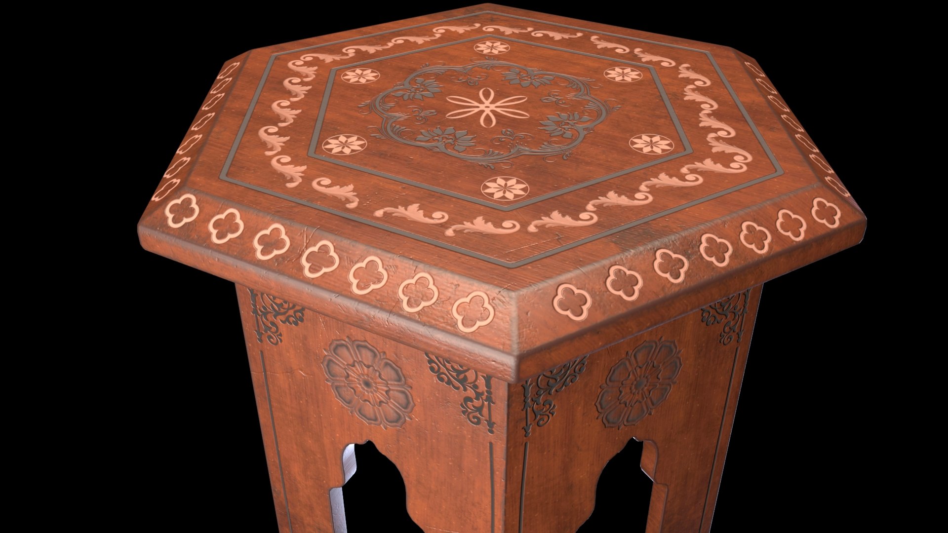 3D Arabic side table - TurboSquid 2126405