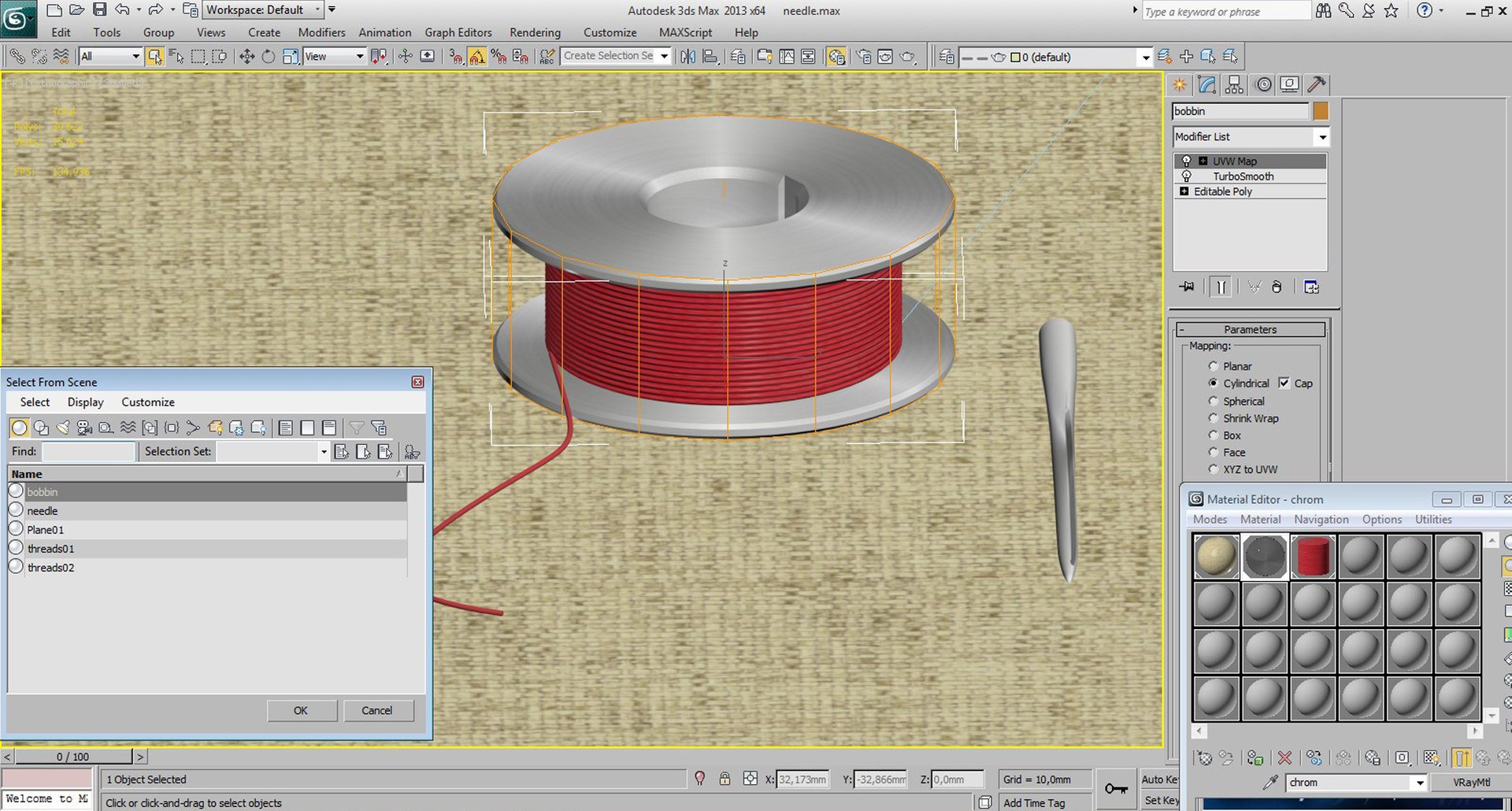 3D Needle Thread Sewing Model - TurboSquid 1537231