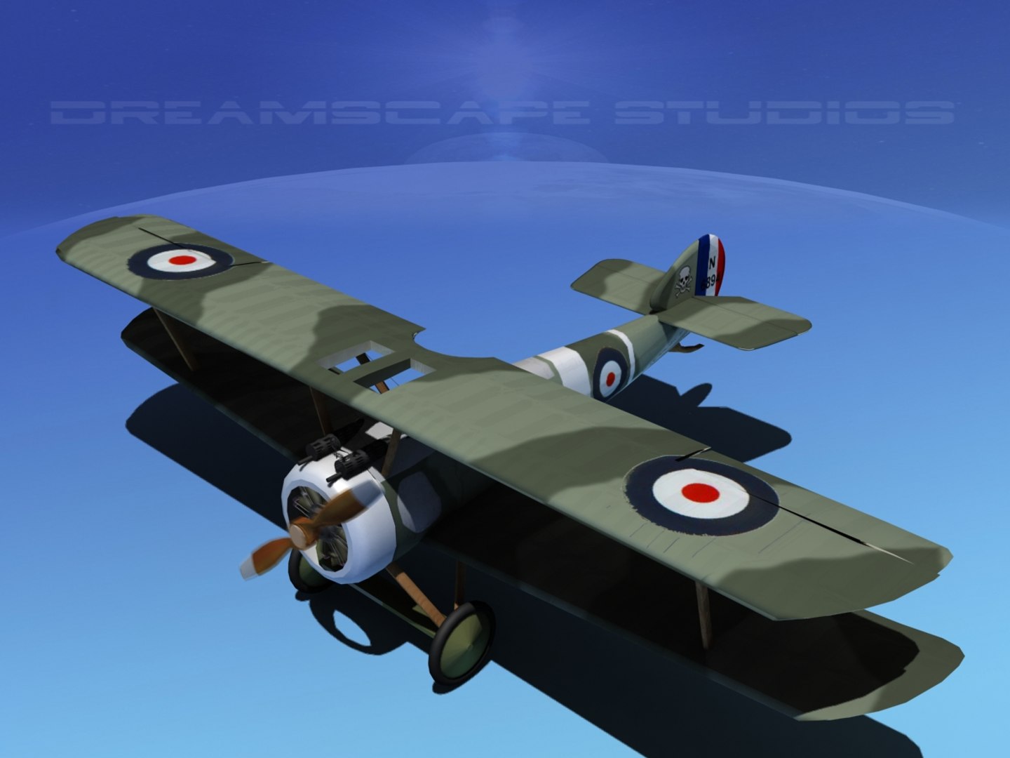 3d sopwith camel fighter model