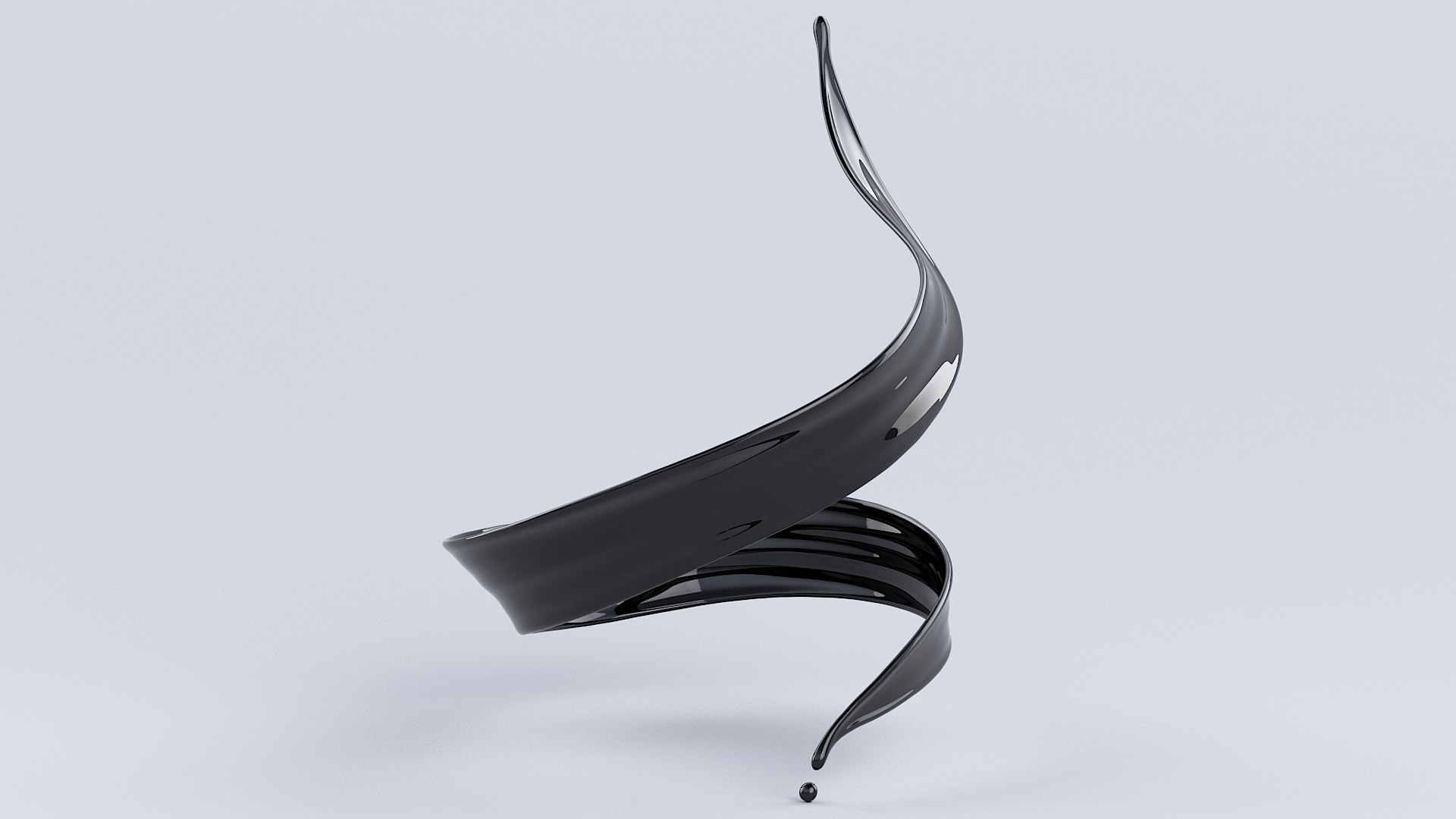 Elegant Curved Splash 01 3D model - TurboSquid 2032242