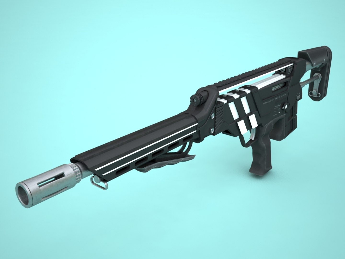 3d Model Rifle Vector X1