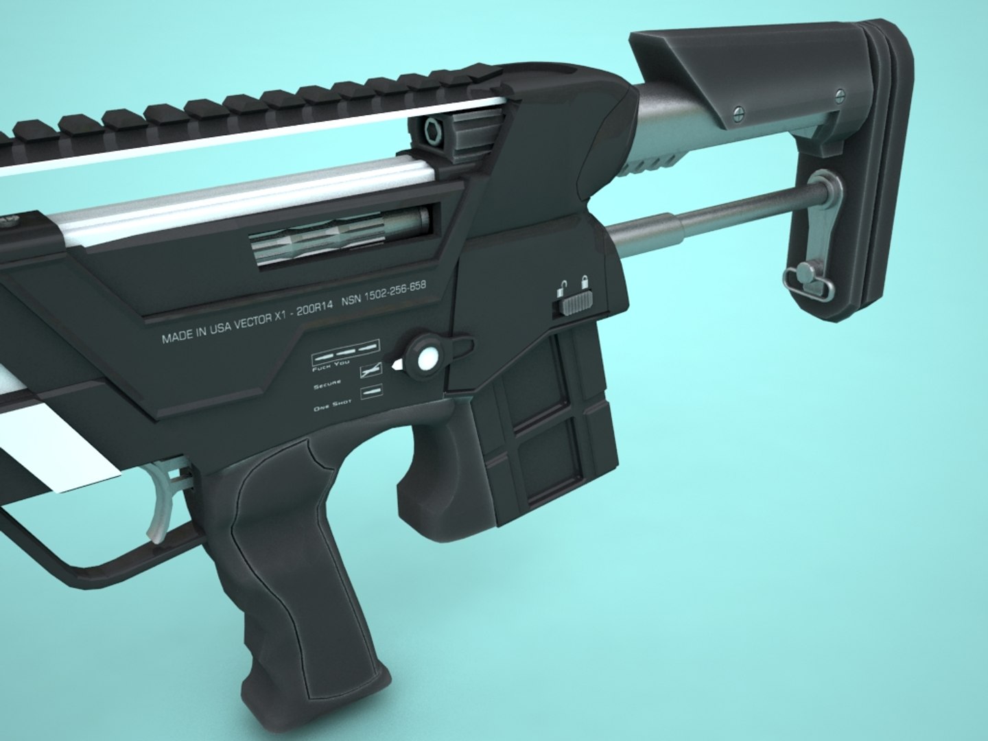 3d Model Rifle Vector X1