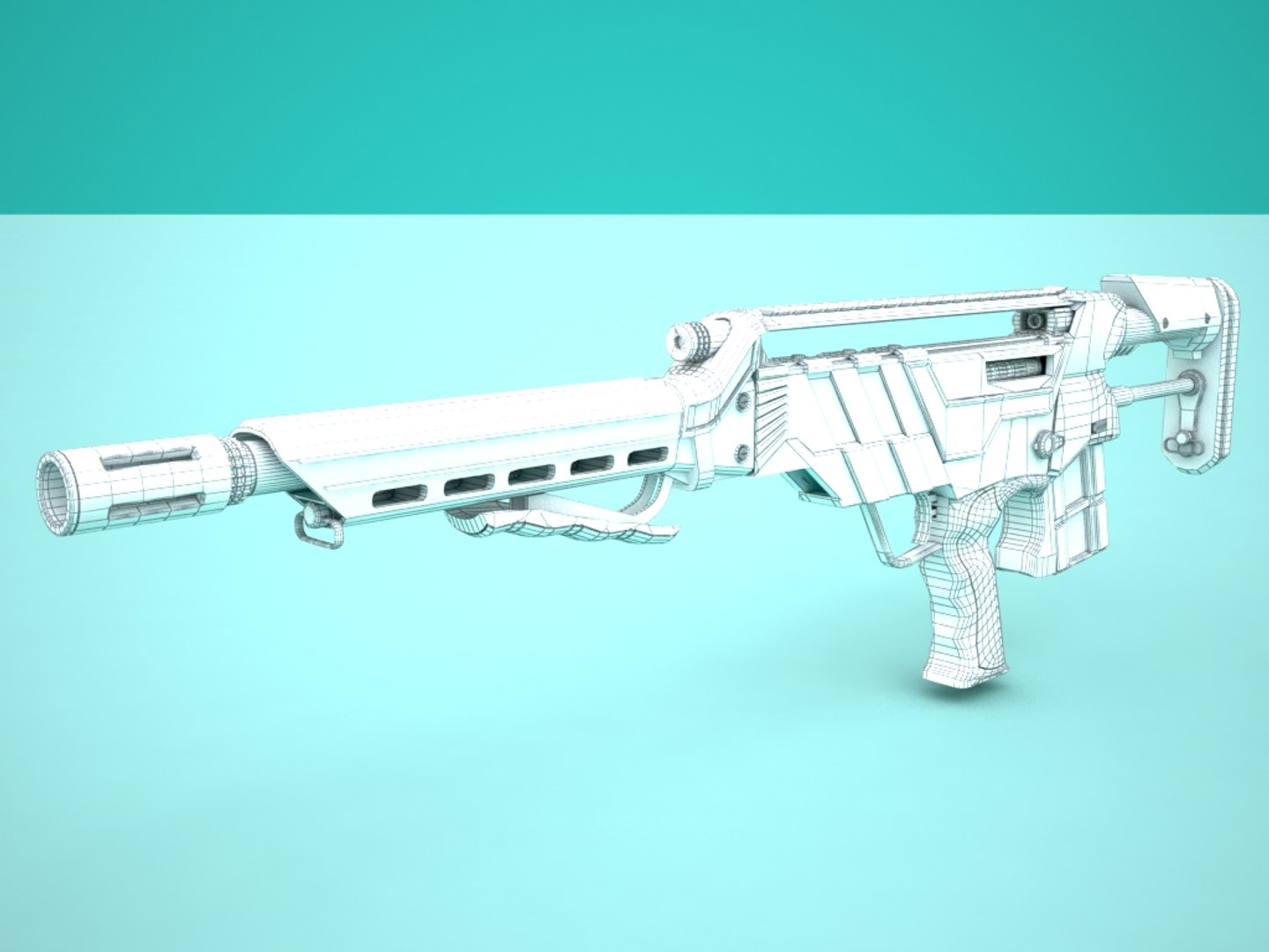 3d Model Rifle Vector X1