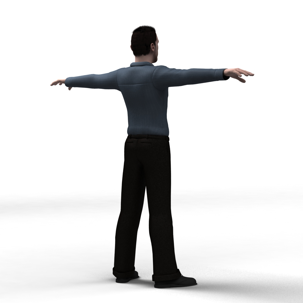 3ds max realistic man rigged normal