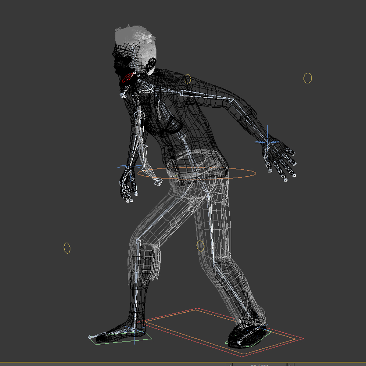 3ds max realistic man rigged normal