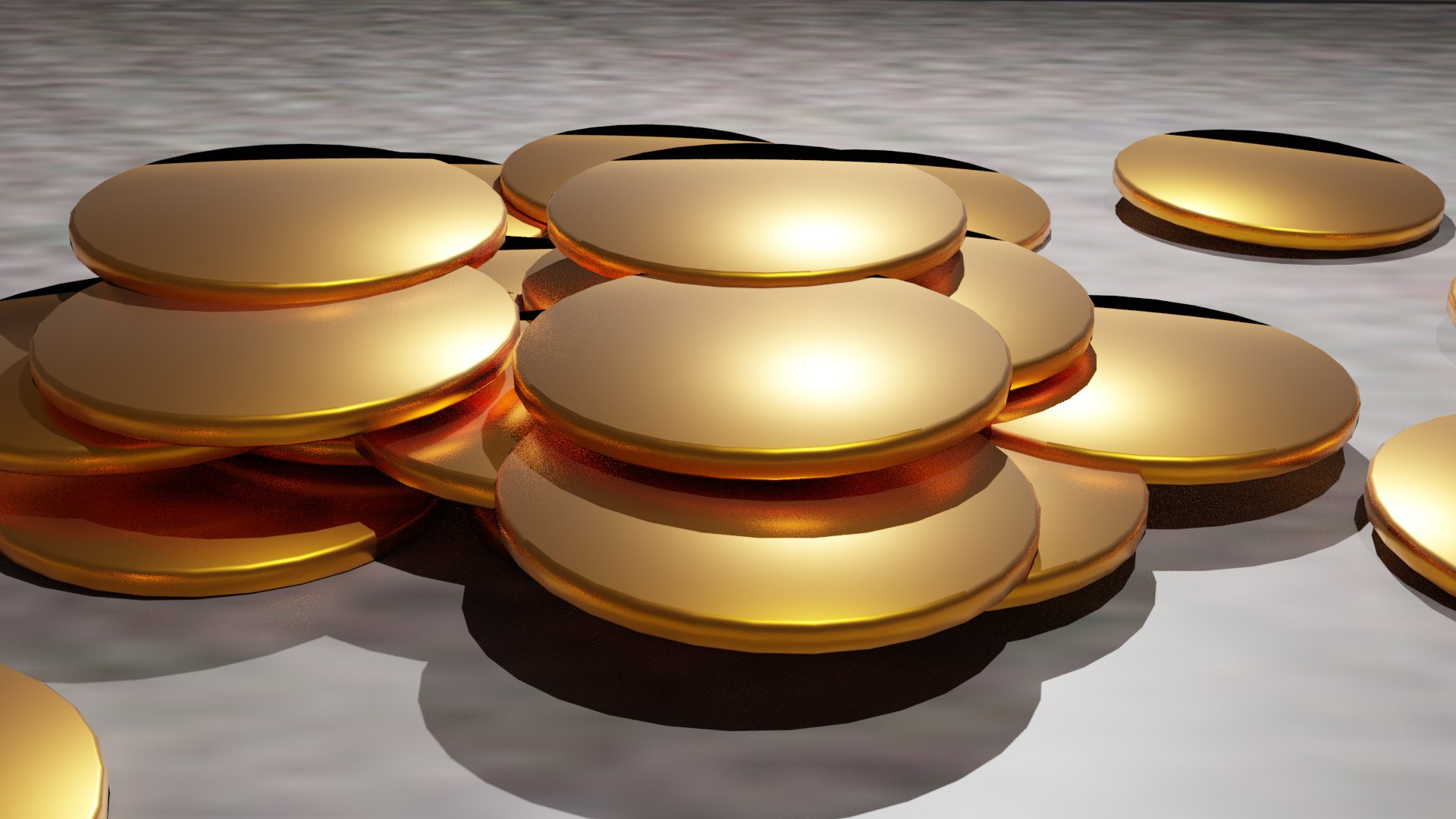 Gold coins model - TurboSquid 1548502