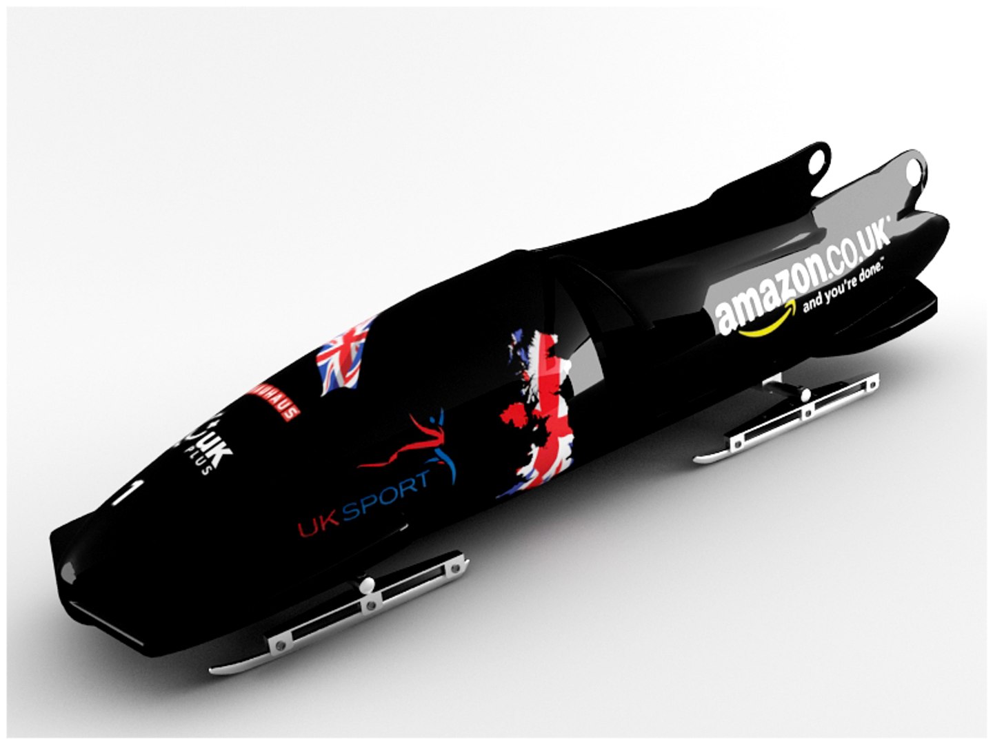3d Model Bobsleigh Sled - Uk