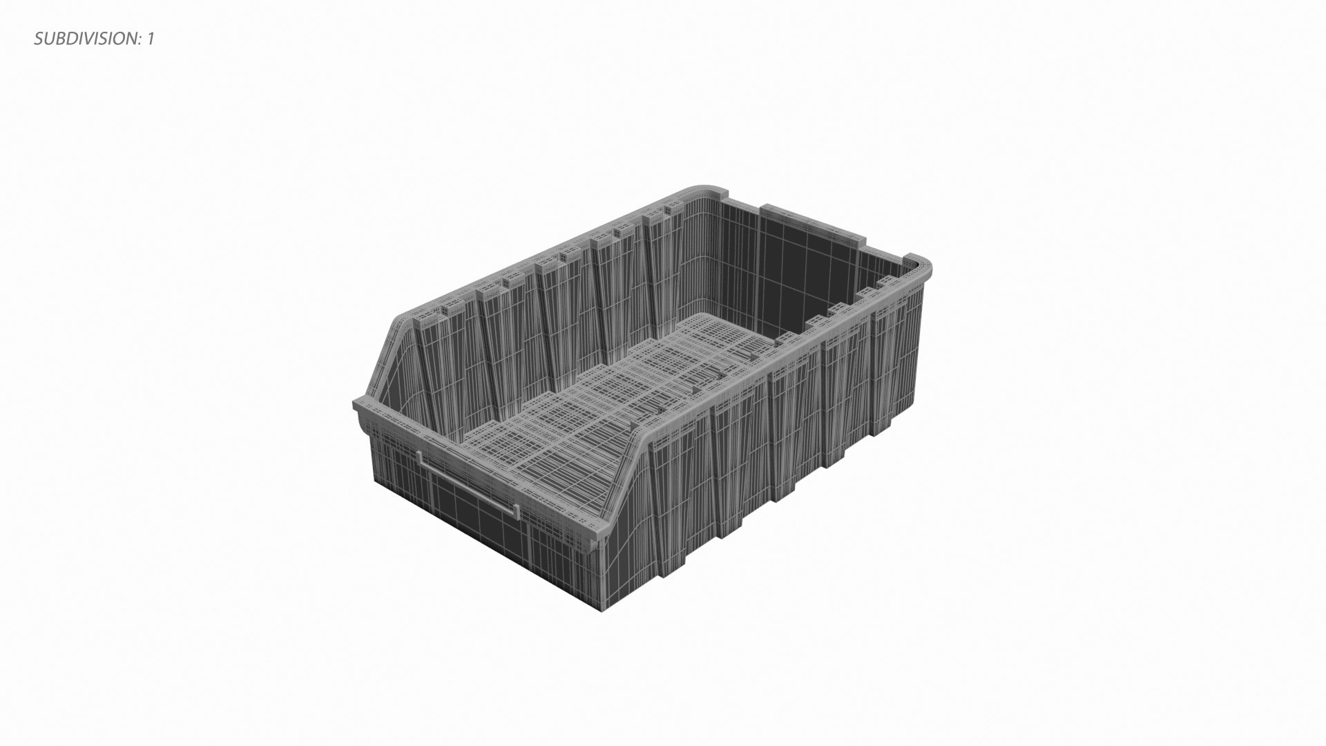 3D Storage Box Bin Stackable - TurboSquid 1792357