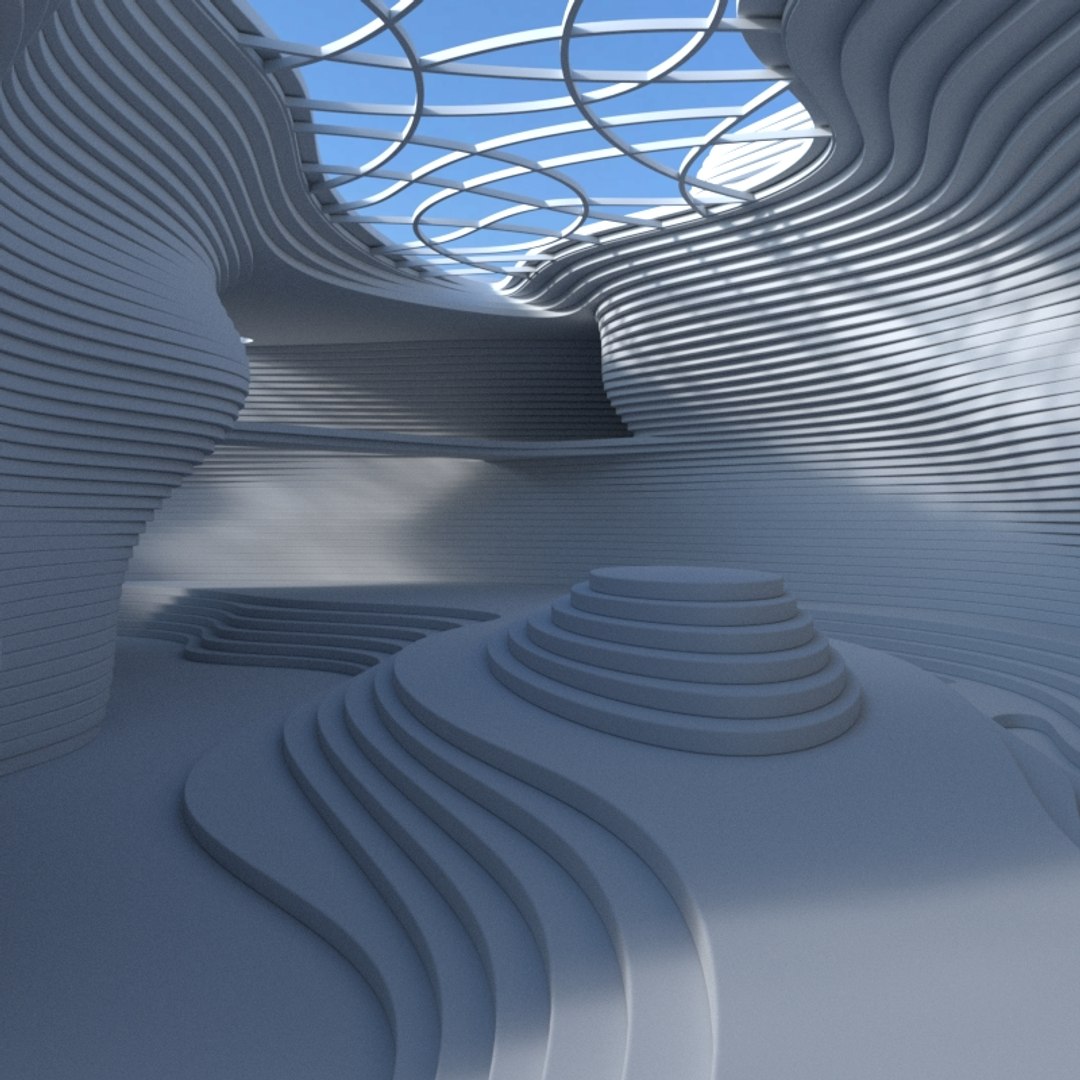 3d Abstract Art Layer Model