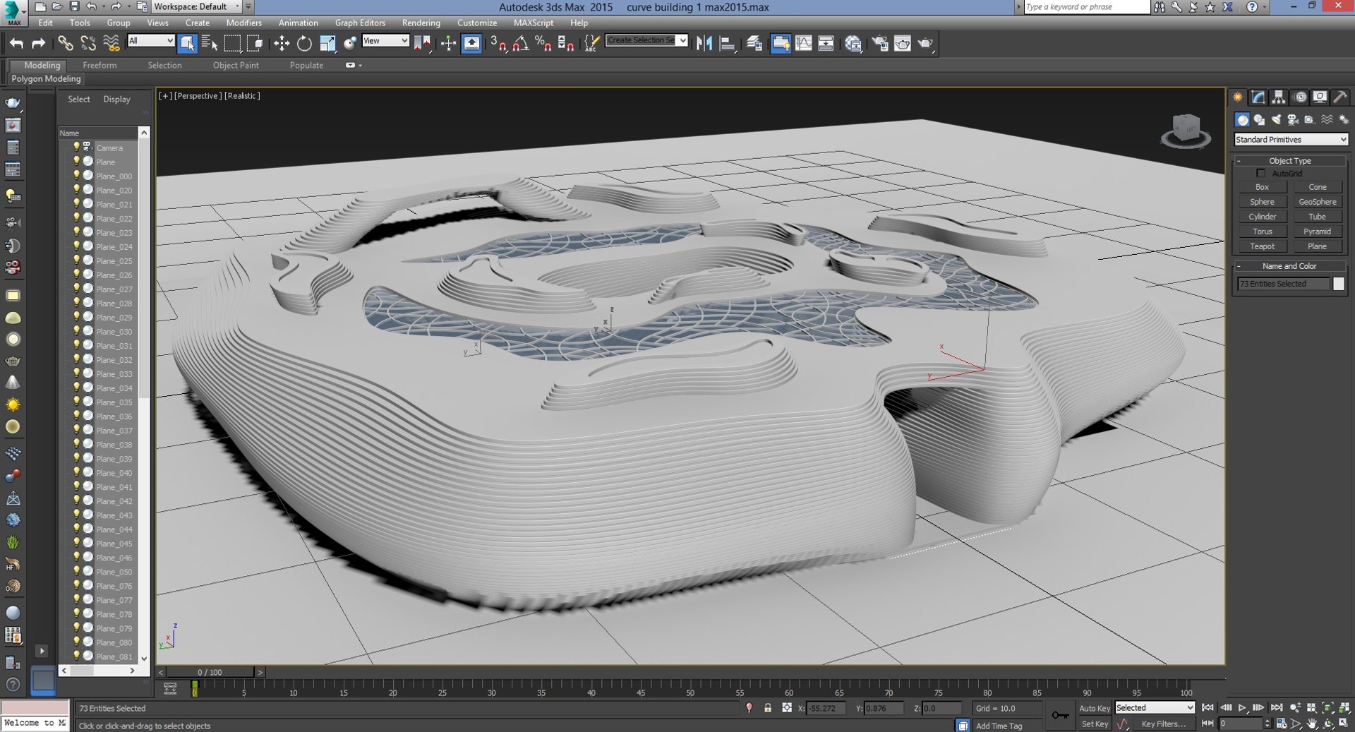 3d Abstract Art Layer Model