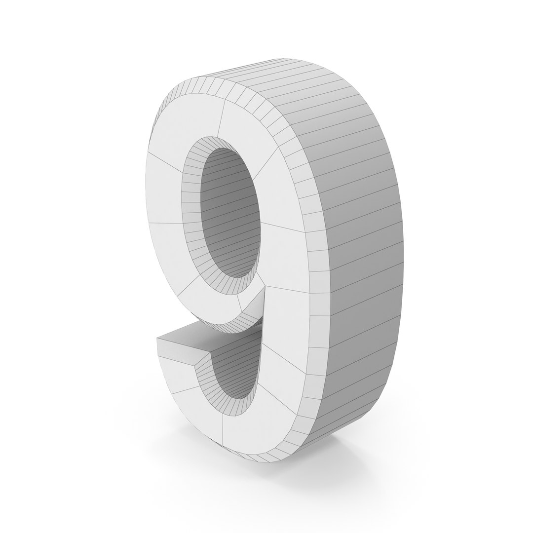 Red Number 9 3D Model - TurboSquid 2242003