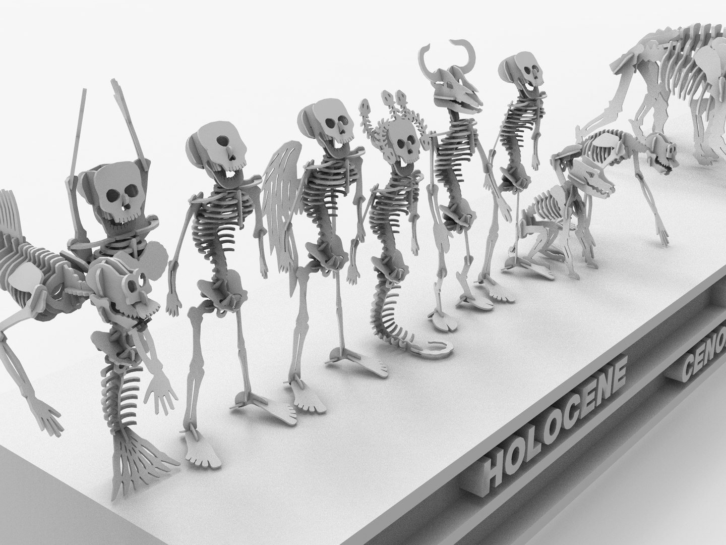 3D Model Evolution Darwin Skeleton - TurboSquid 1428001