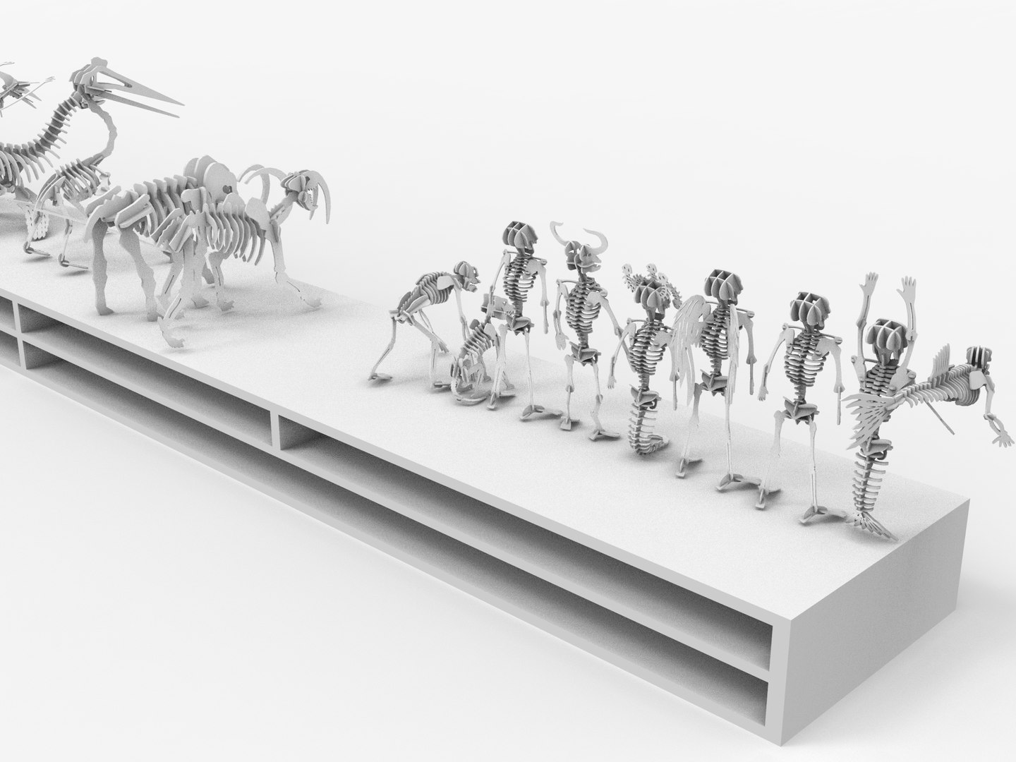 3D Model Evolution Darwin Skeleton - TurboSquid 1428001