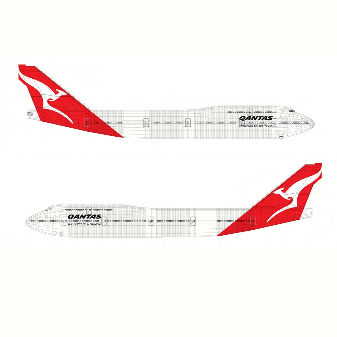 Boeing 747-400 qantas l112 3D model - TurboSquid 1402483