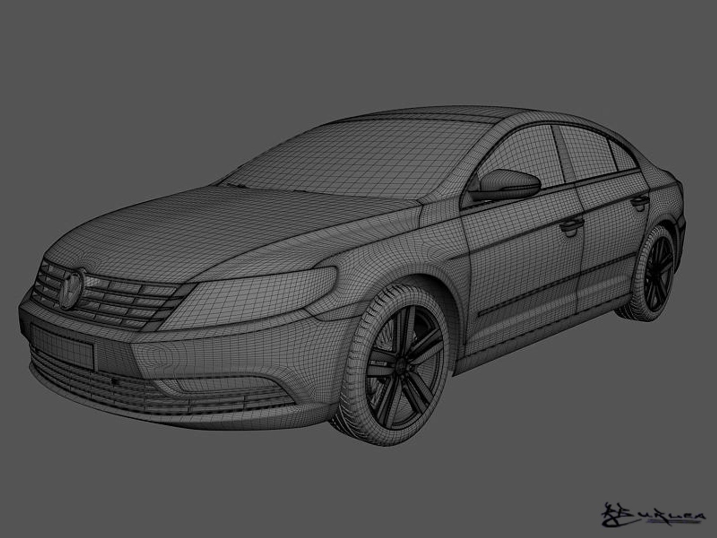 Volkswagen Cc 2013 3d Model