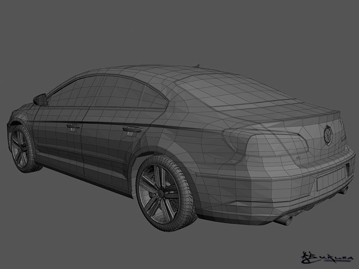 Volkswagen Cc 2013 3d Model