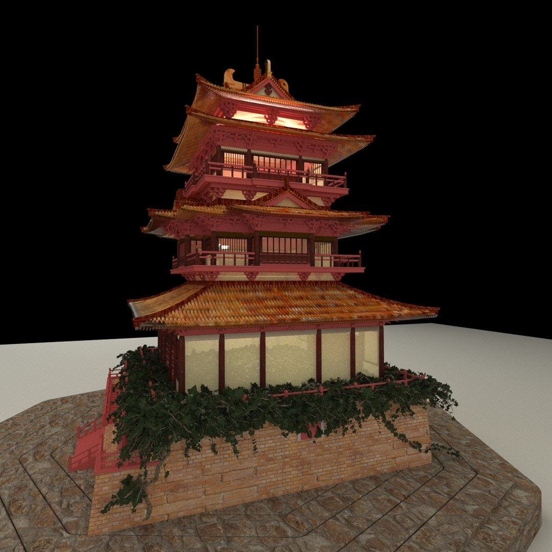 Chinese Tower 3D Model - TurboSquid 1607430