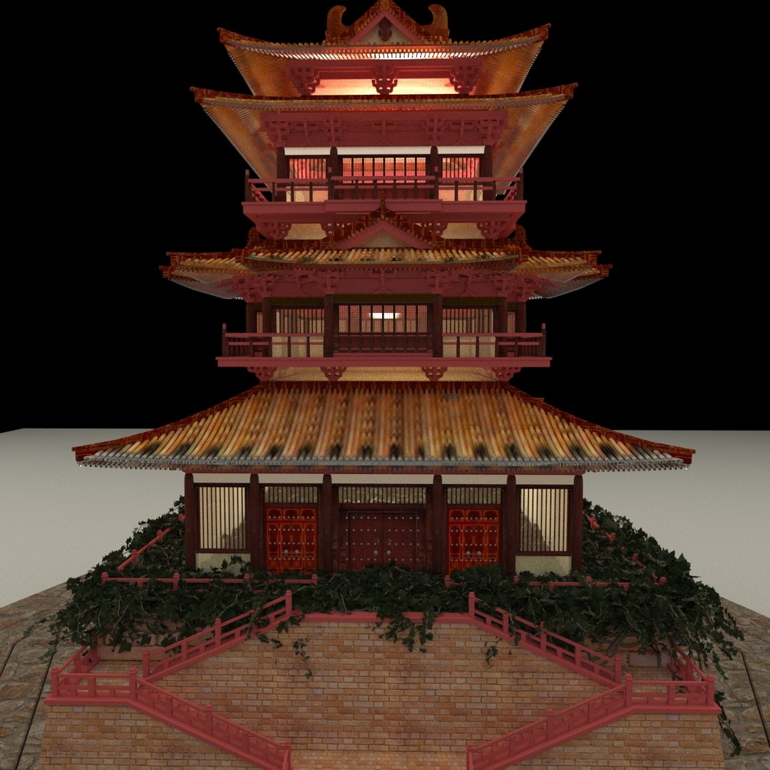 Chinese Tower 3D Model - TurboSquid 1607430