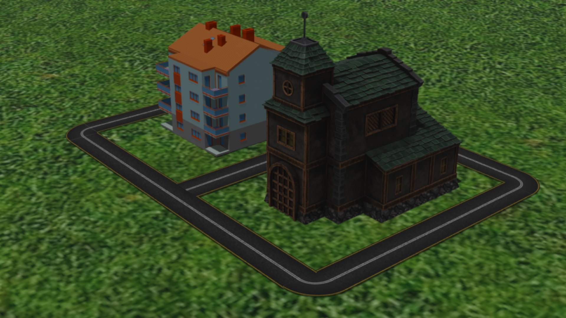 Free Bulding With Road 3D Model - TurboSquid 1758827