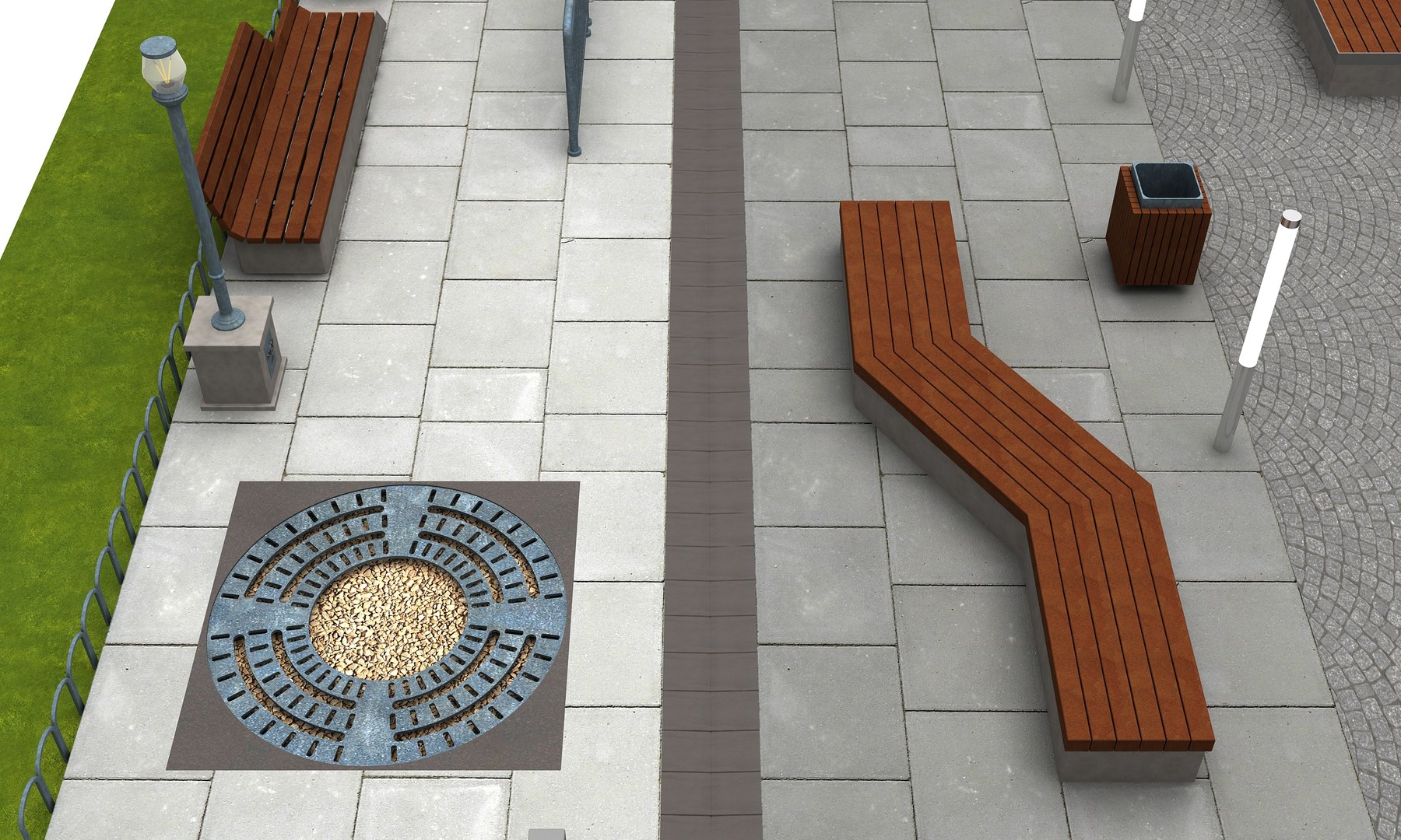 3D Urban Elements Street - TurboSquid 1436129