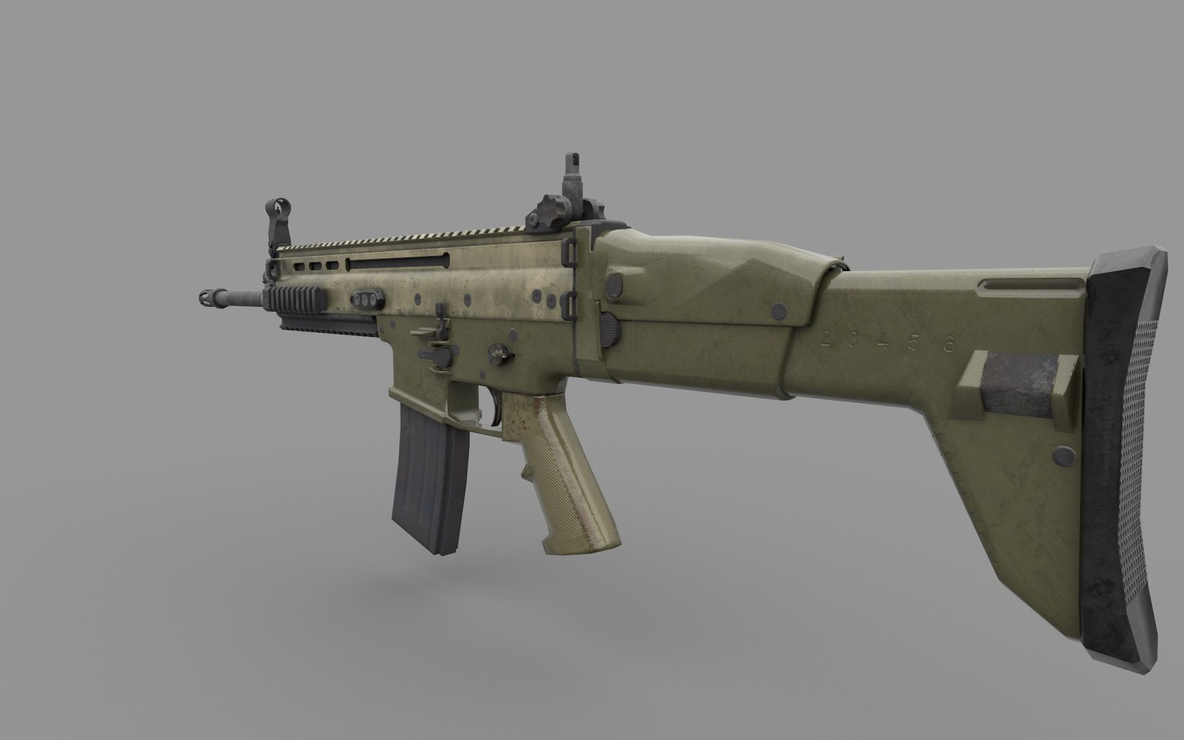 3D Model FN SCAR L RIFLE PBR Low-poly 3D Model - TurboSquid 2119066