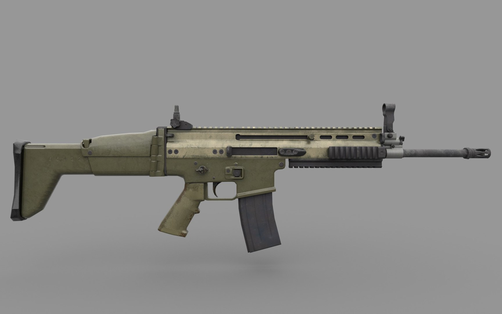 3D Model FN SCAR L RIFLE PBR Low-poly 3D Model - TurboSquid 2119066