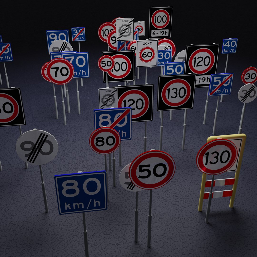 3D Traffic Signs Dutch Collection Nederland Verkeers Borden Model ...