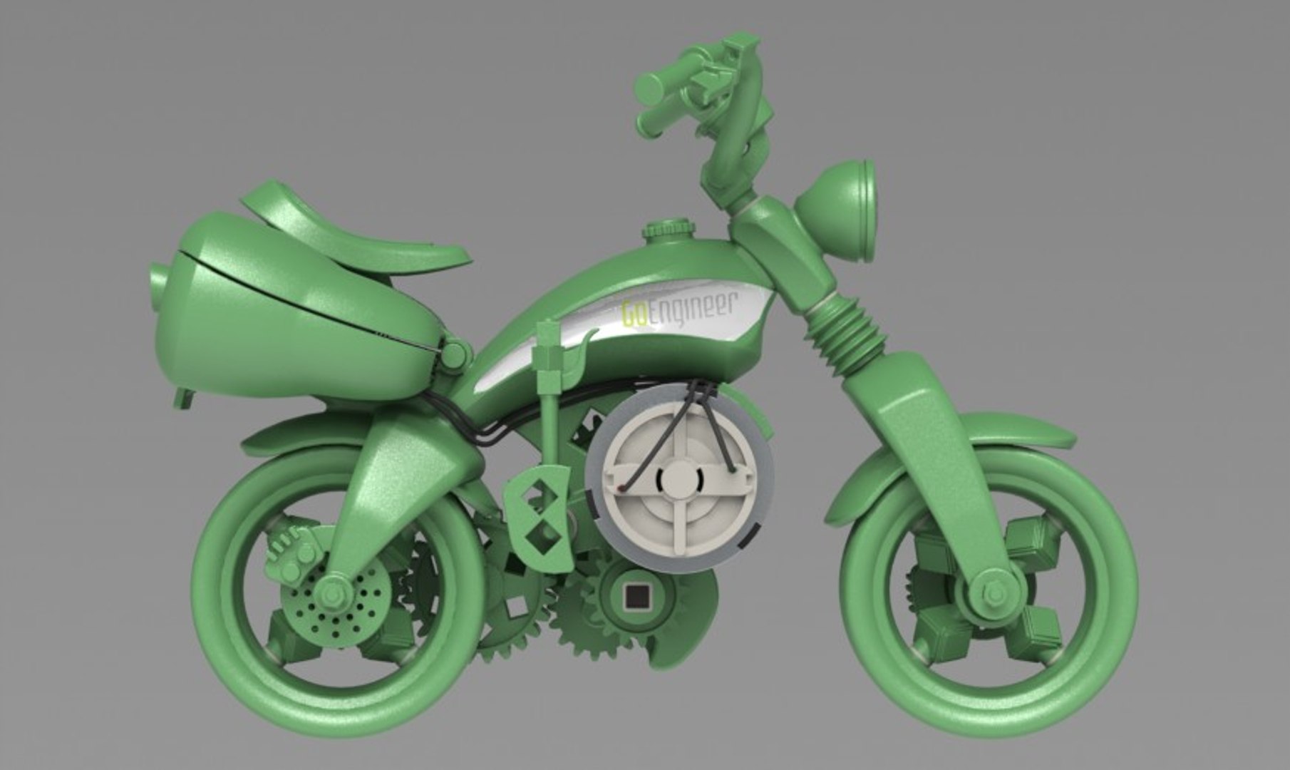 3ds Max Printable Toy Motorcycle
