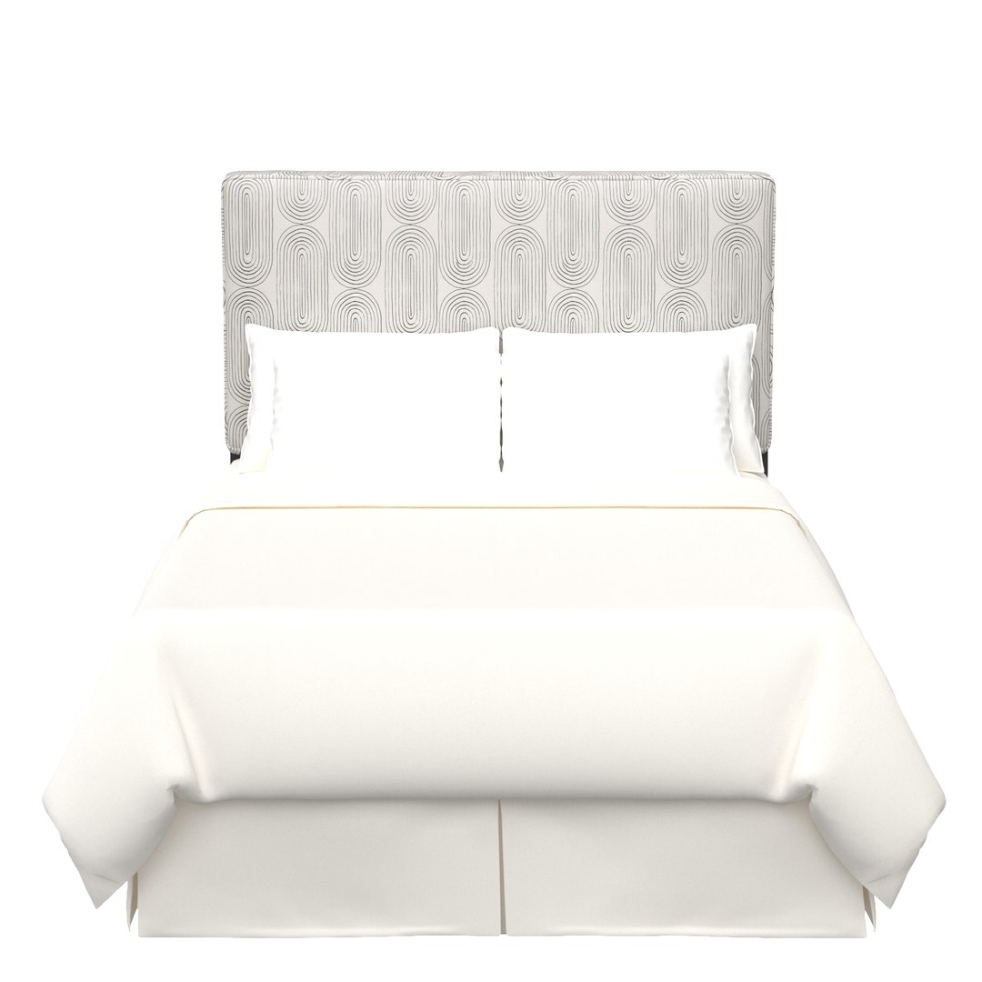 3D Oblong Slate Loran Upholstered Bed Model - TurboSquid 2063091