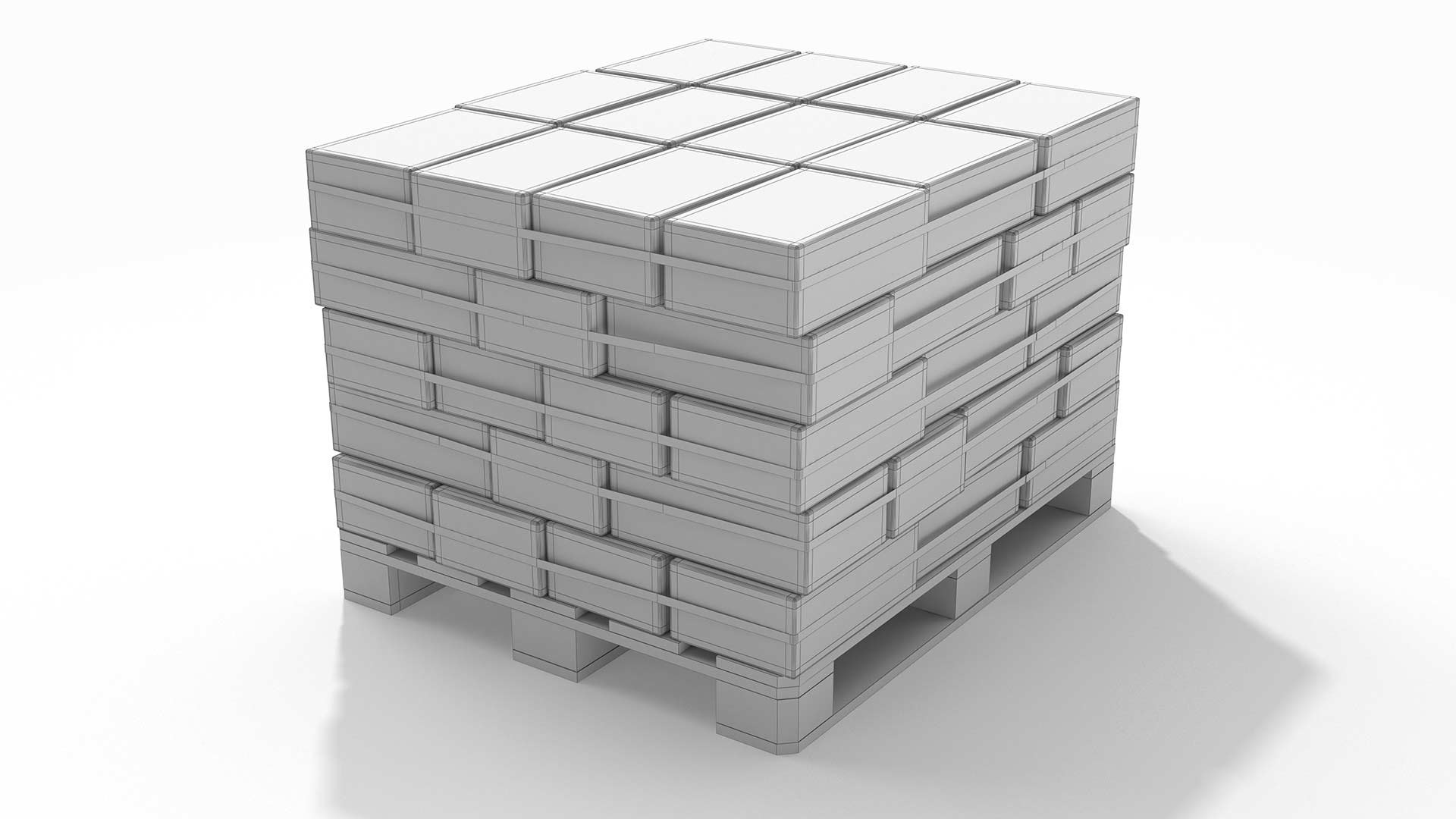 Wooden Pallet With Bricks Stack PBR 01 3D - TurboSquid 2183062