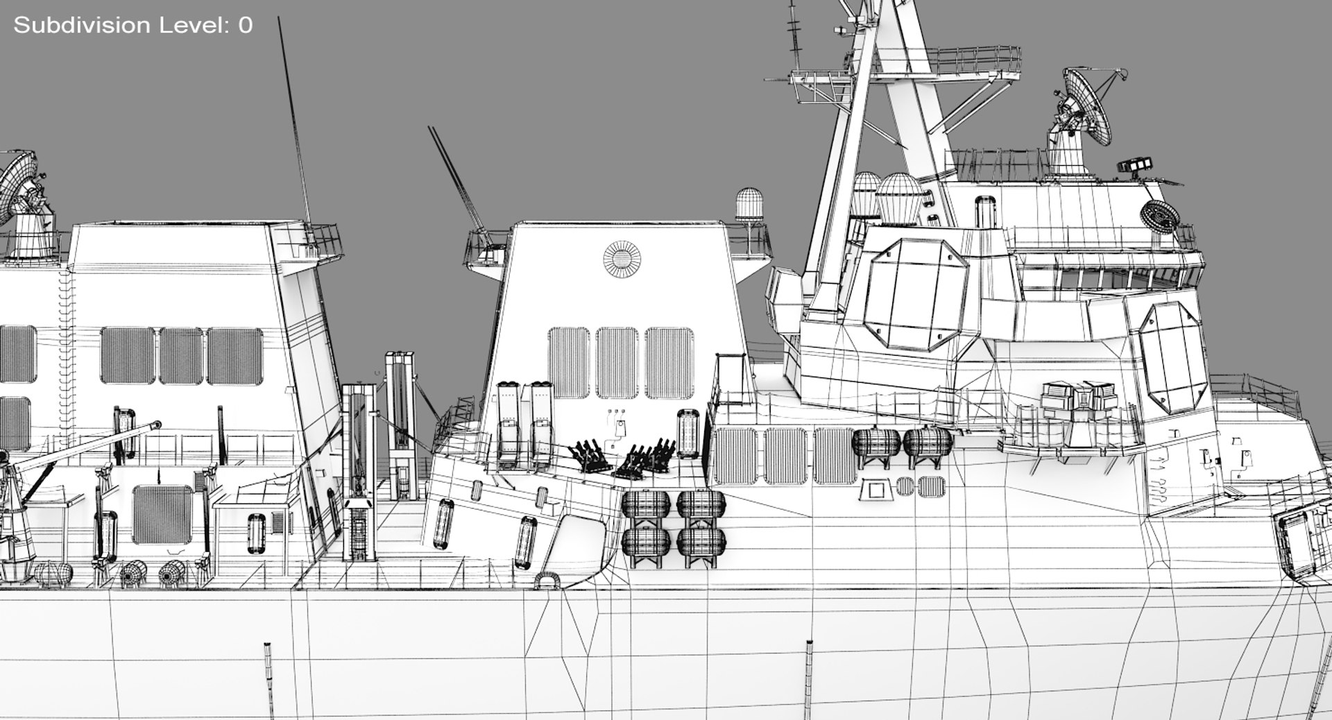 uss ddg 107 3d model