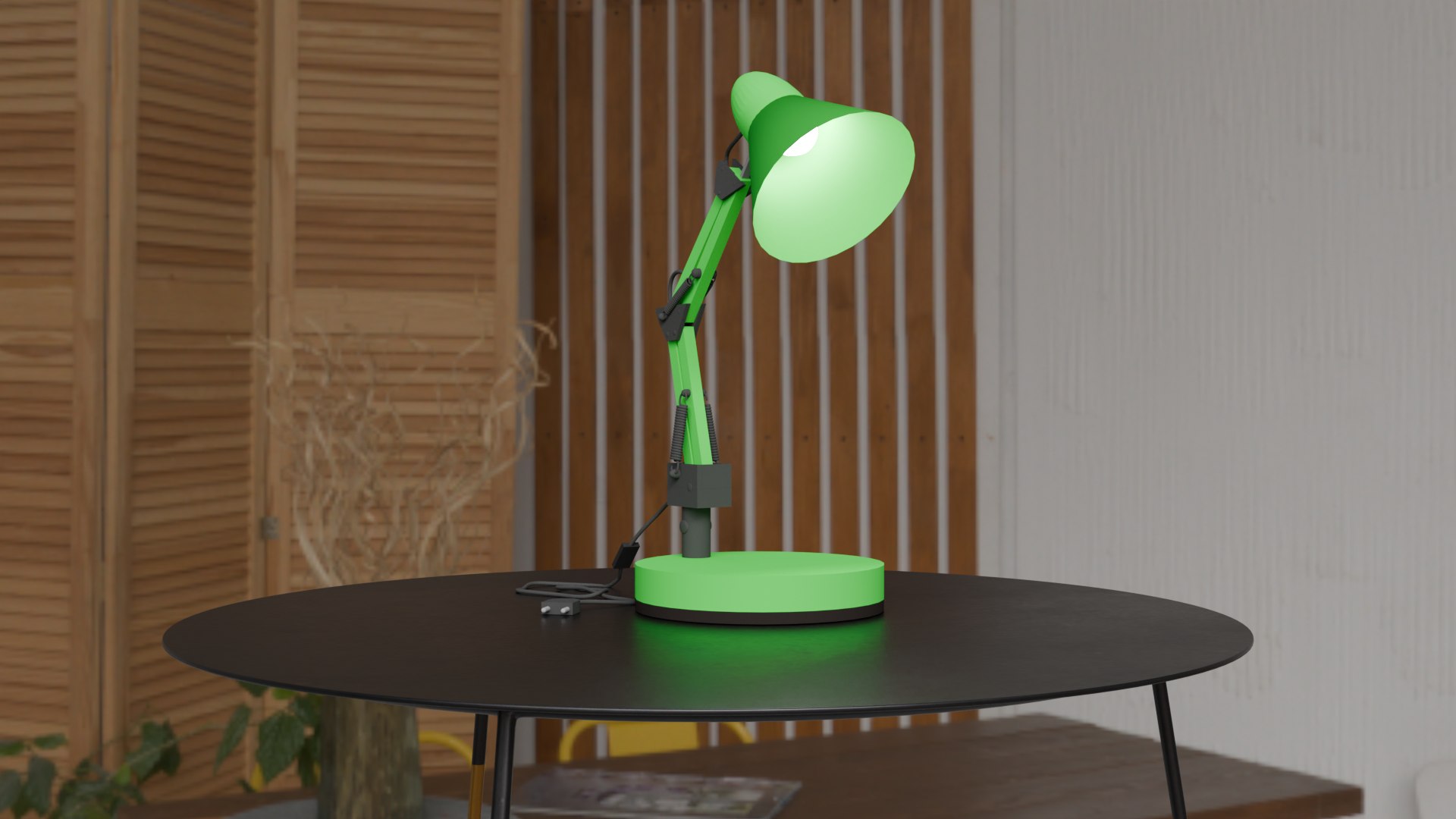 3D Green Desk Lamp Model - TurboSquid 2249792