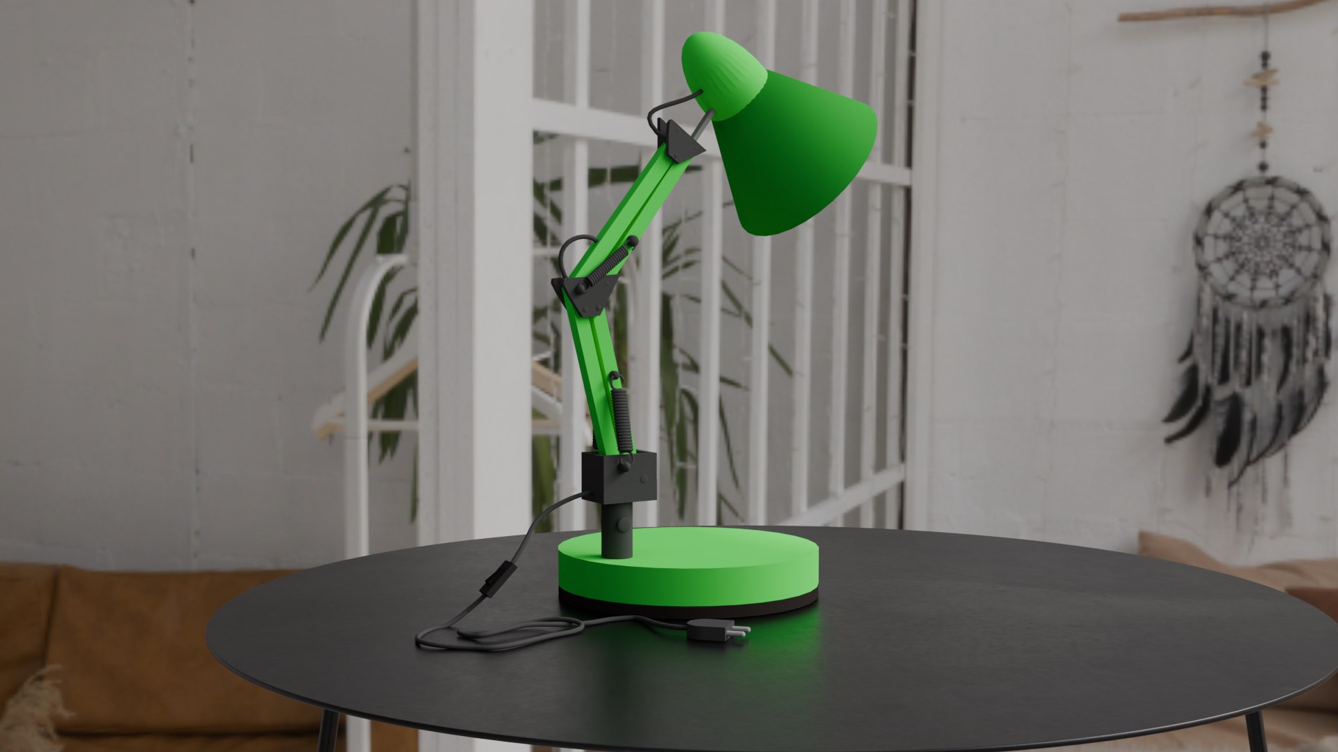 3D Green Desk Lamp Model - TurboSquid 2249792
