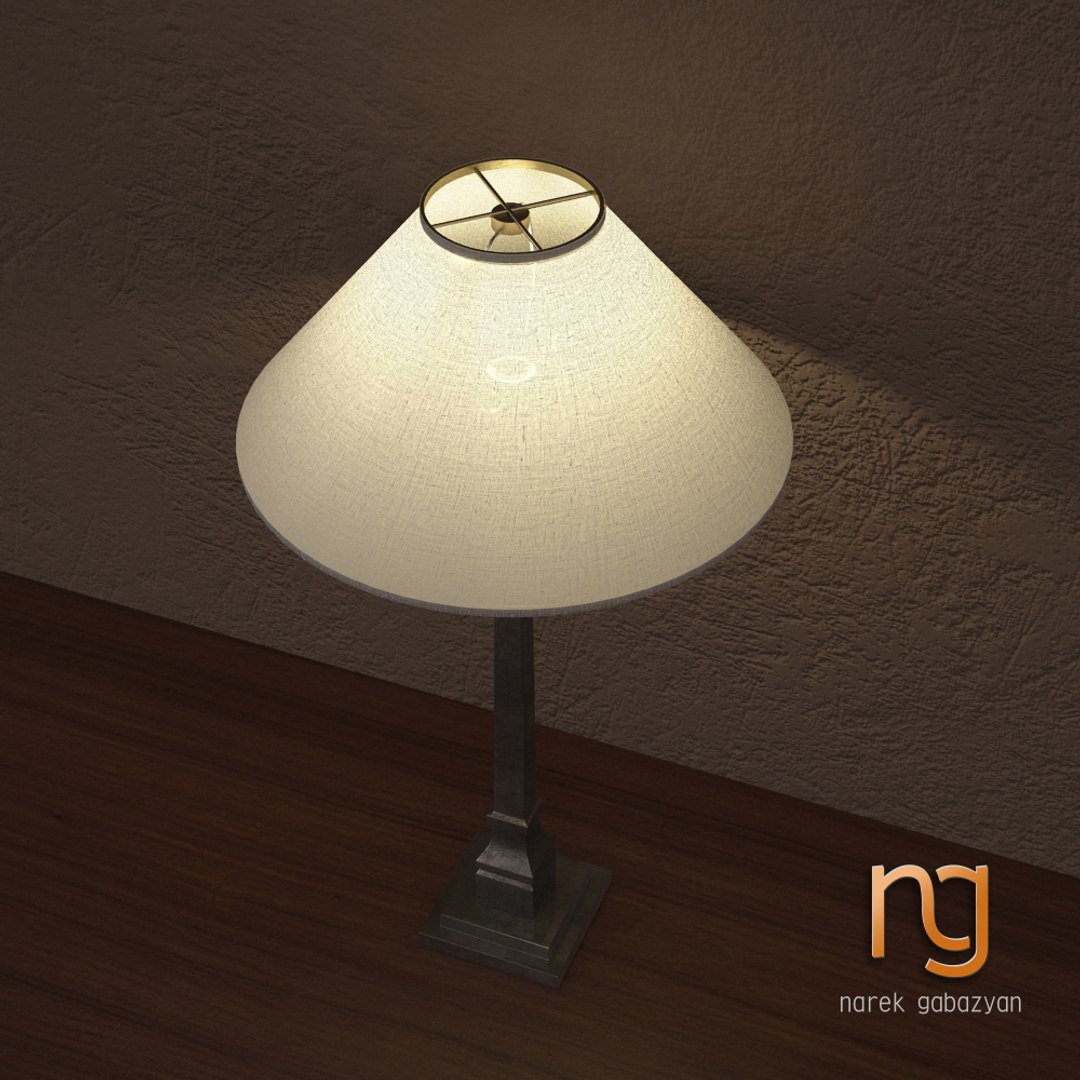 3d london railing table lamp