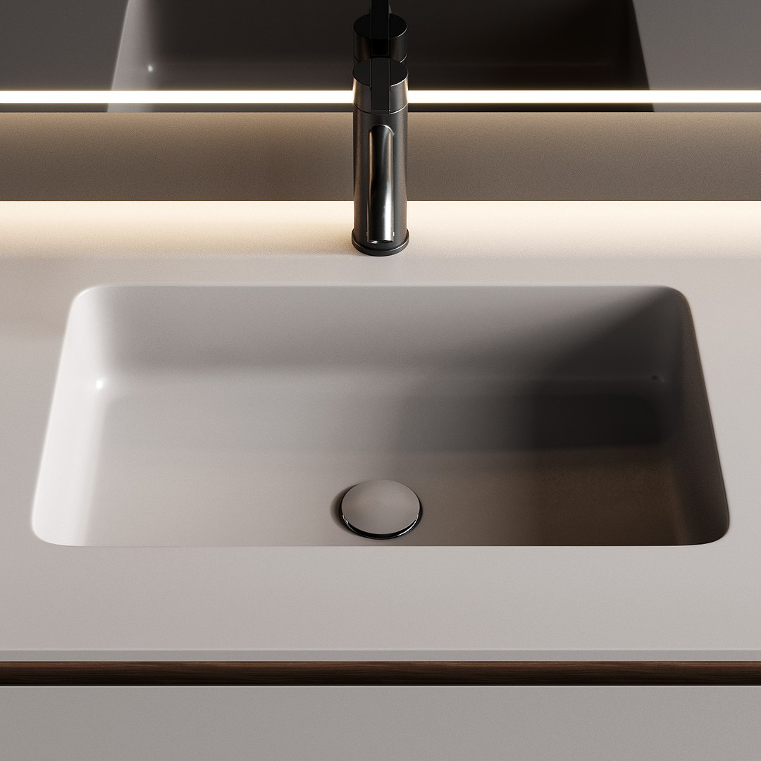 3D Inbani Strato H Vanity Unit Set 1 - TurboSquid 1760036