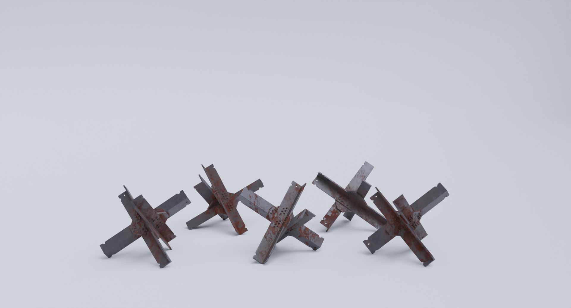 3D Czech Hedgehog Tank Obstacle Model - TurboSquid 1598371