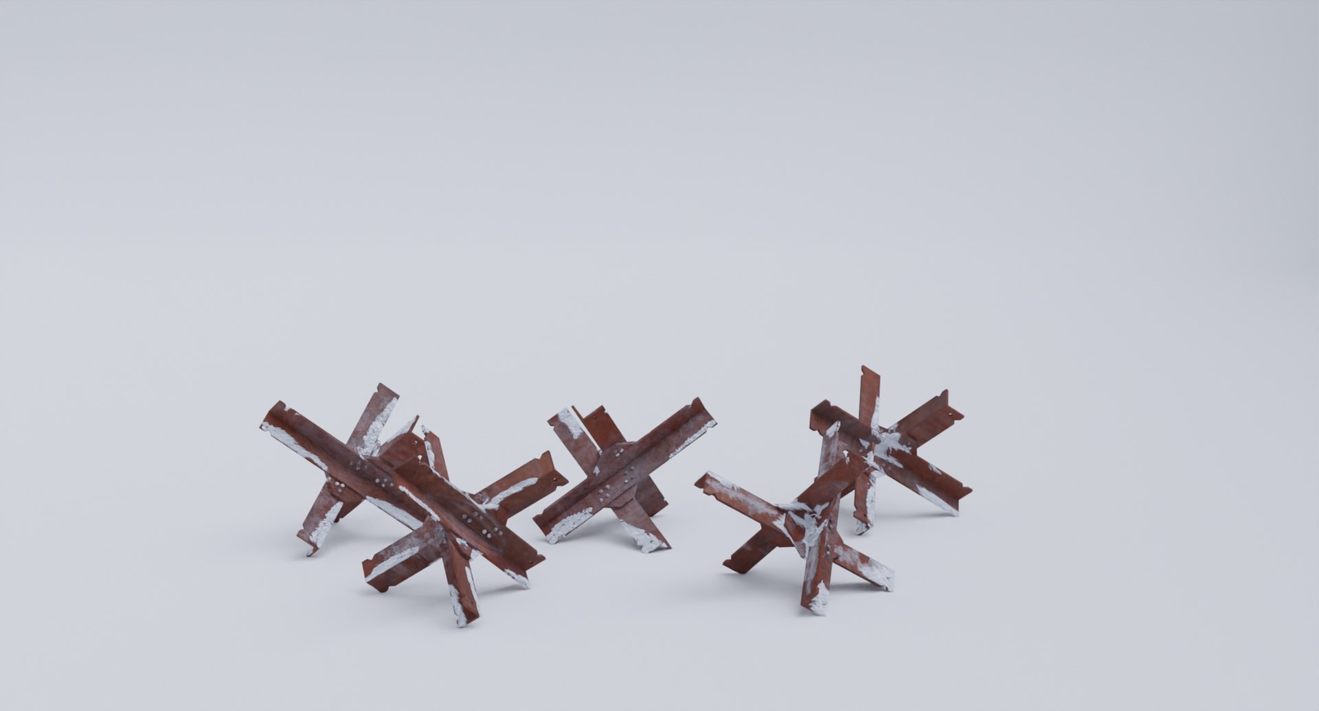 3D Czech Hedgehog Tank Obstacle Model - TurboSquid 1598371