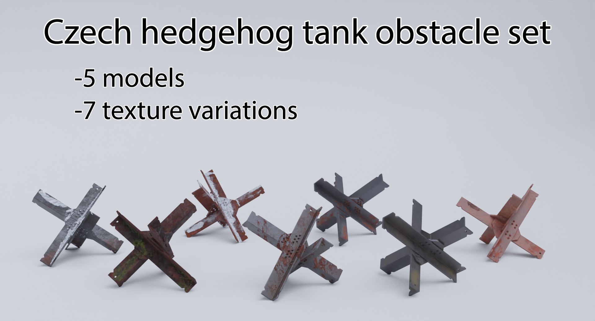 3D Czech Hedgehog Tank Obstacle Model - TurboSquid 1598371