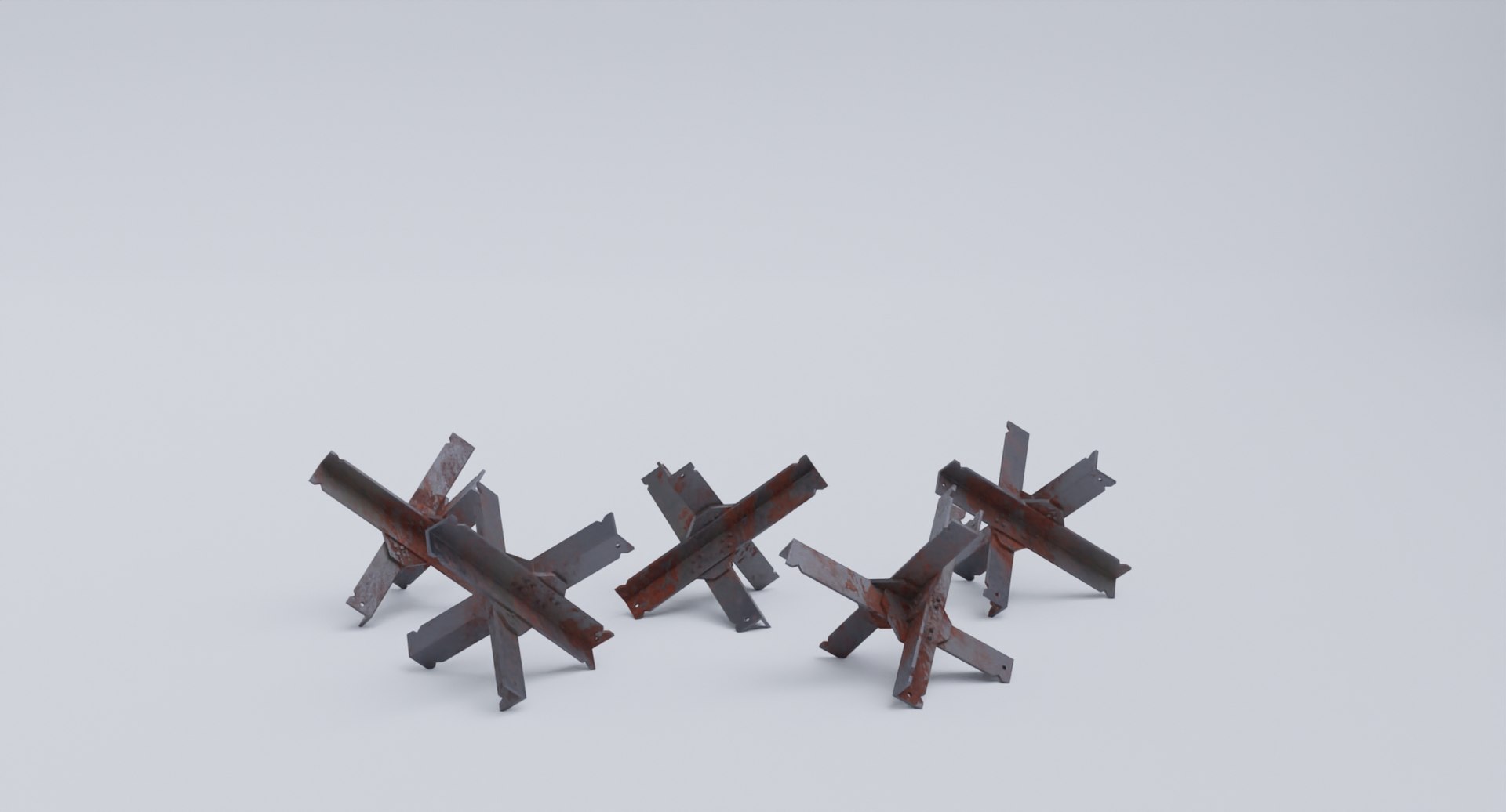 3D Czech Hedgehog Tank Obstacle Model - TurboSquid 1598371