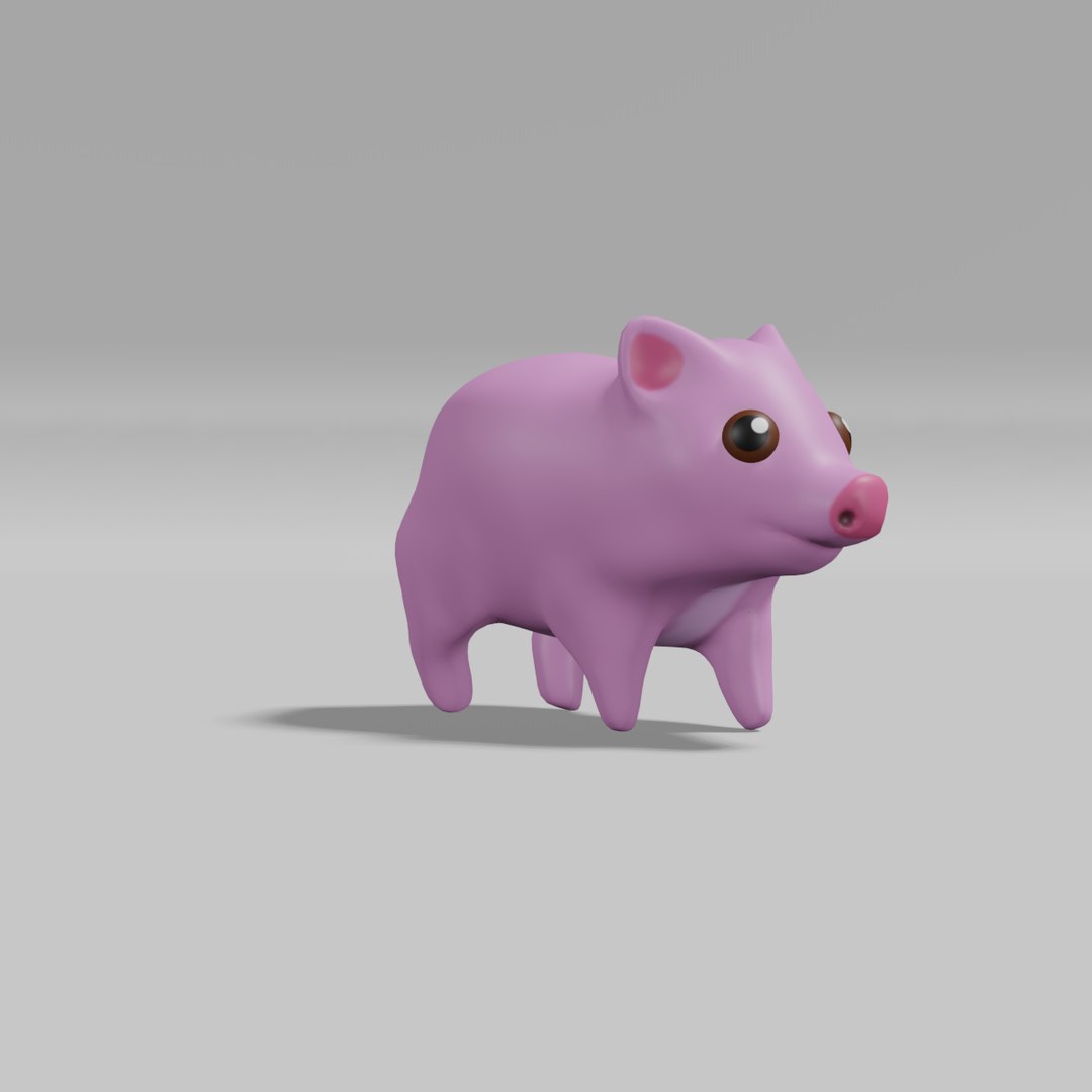 Cute Simple Piggy Rigged with Walk Cycle 3D model - TurboSquid 1939421