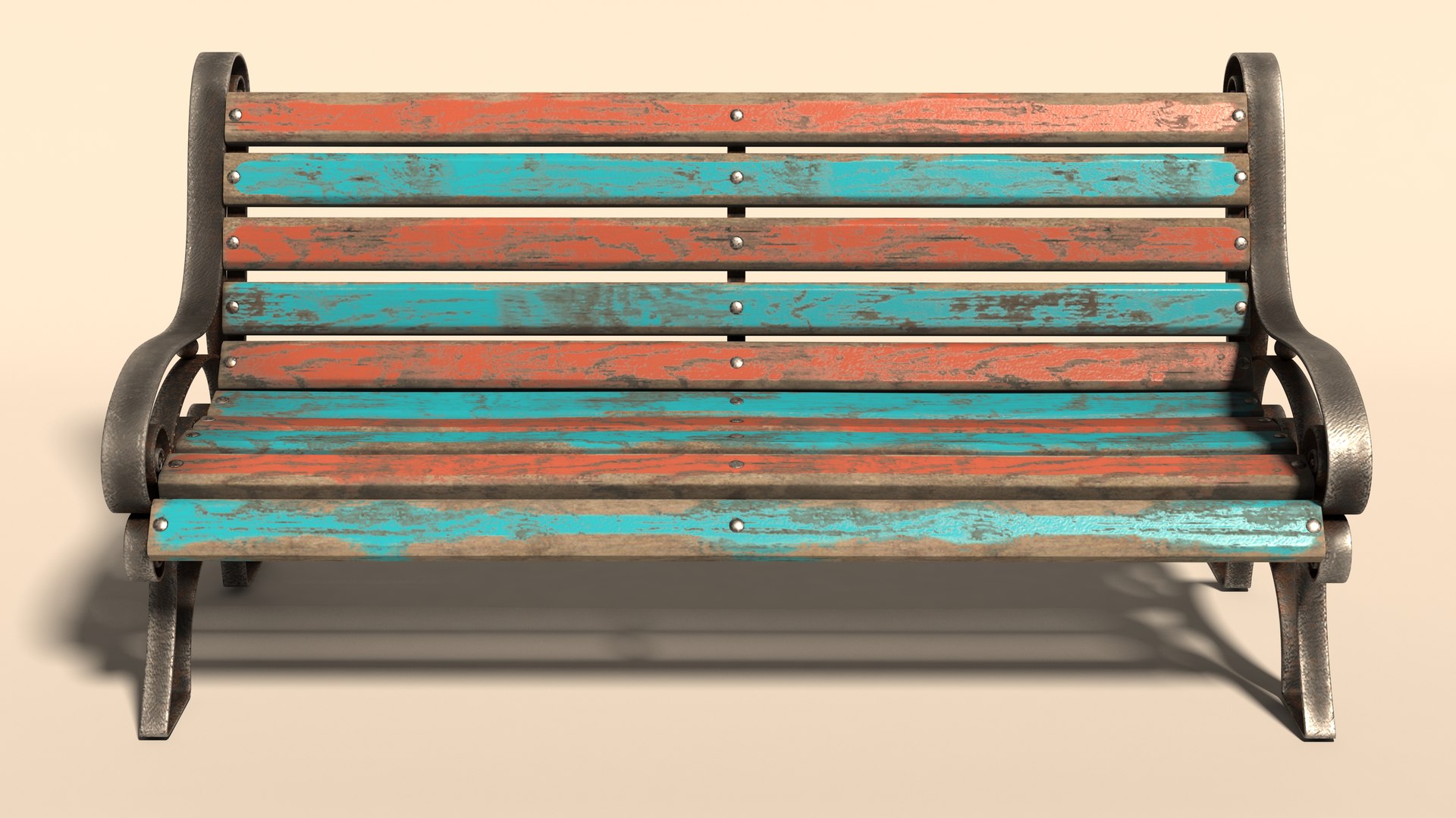 City bench 3D model - TurboSquid 1780364