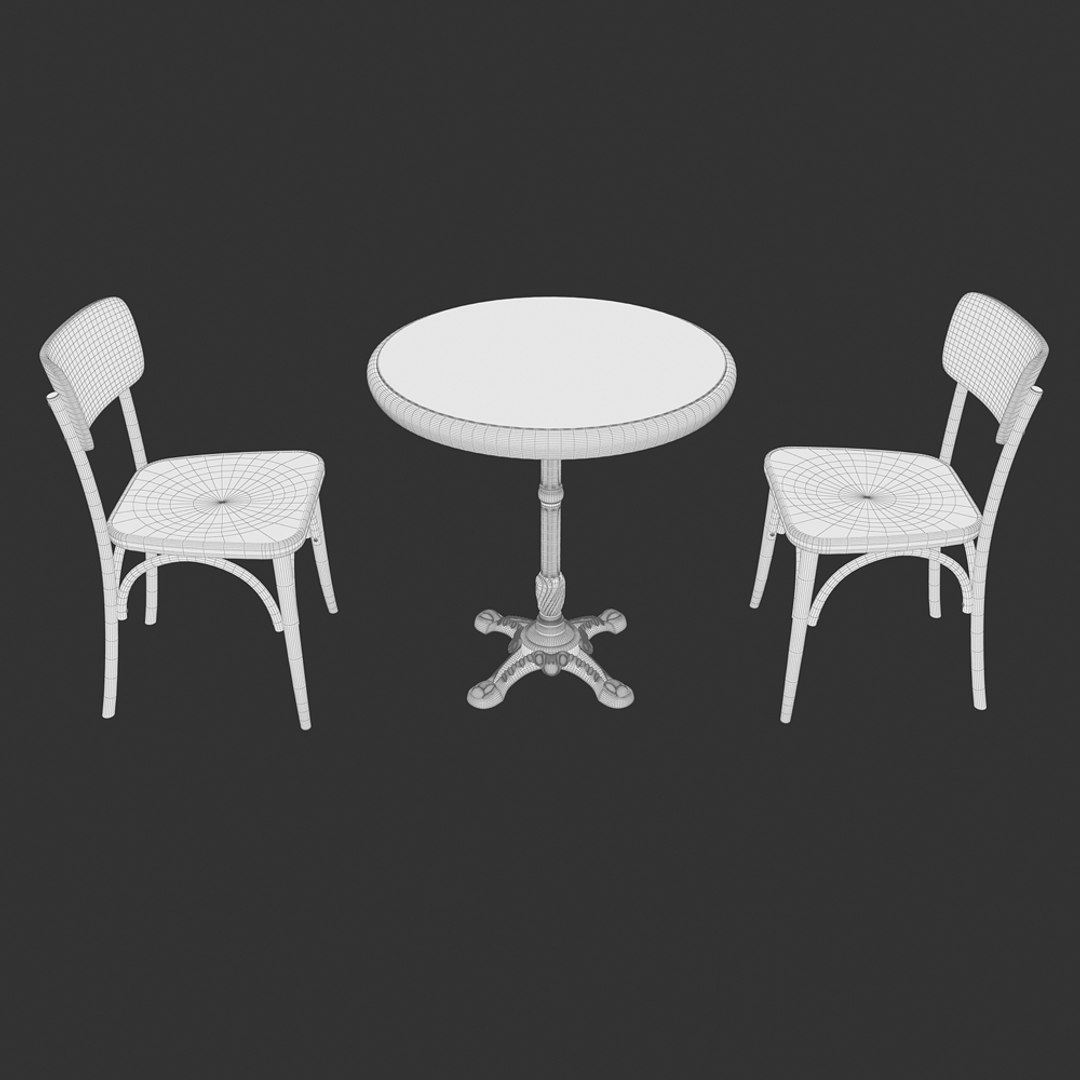 Cafe Table 3d Model