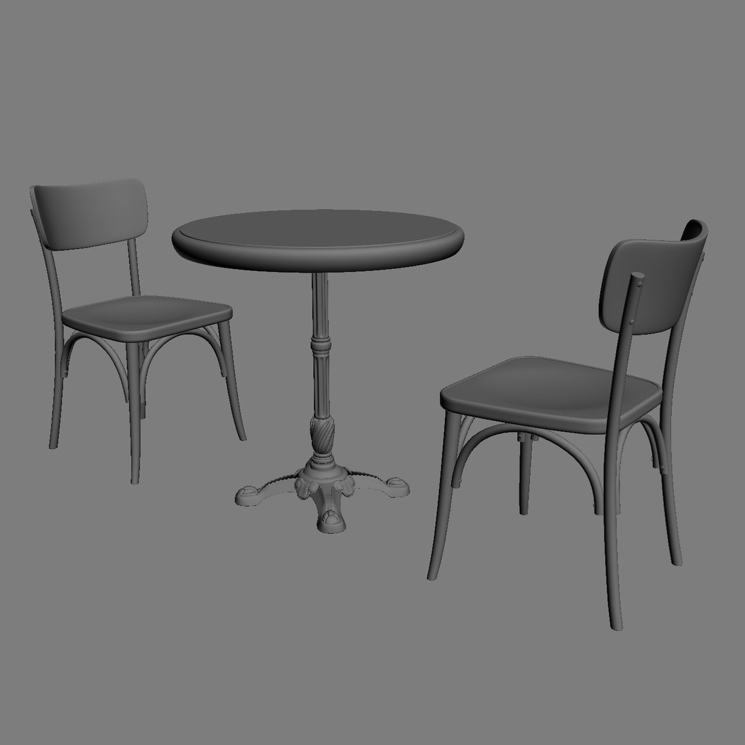 Cafe Table 3d Model