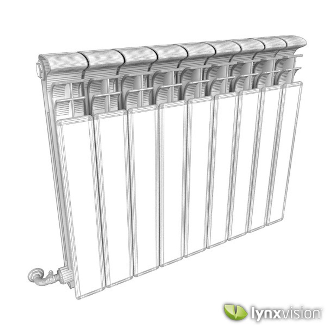 3d Model European Die-casting Aluminium Radiators