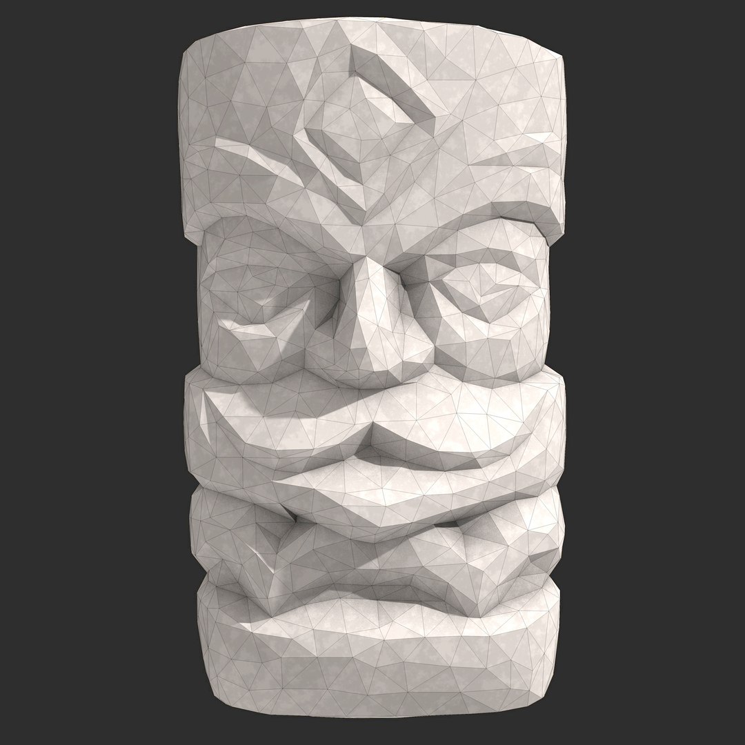 3D Tiki Totem Mask Low Poly 5 Model - TurboSquid 2301387