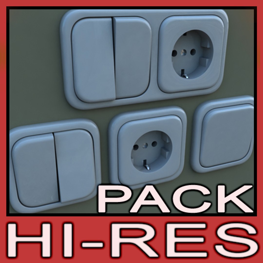 Switches Outlets Pack 3d Max