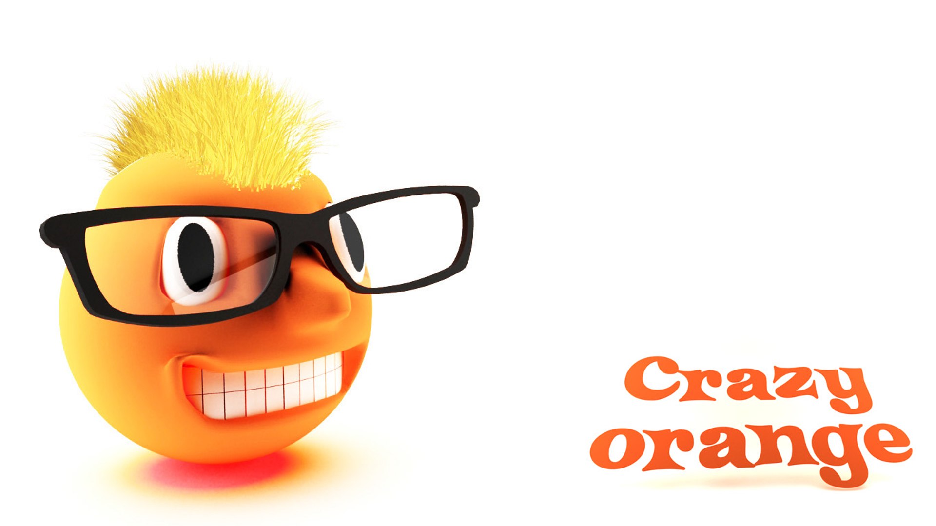 crazy orange 3d model