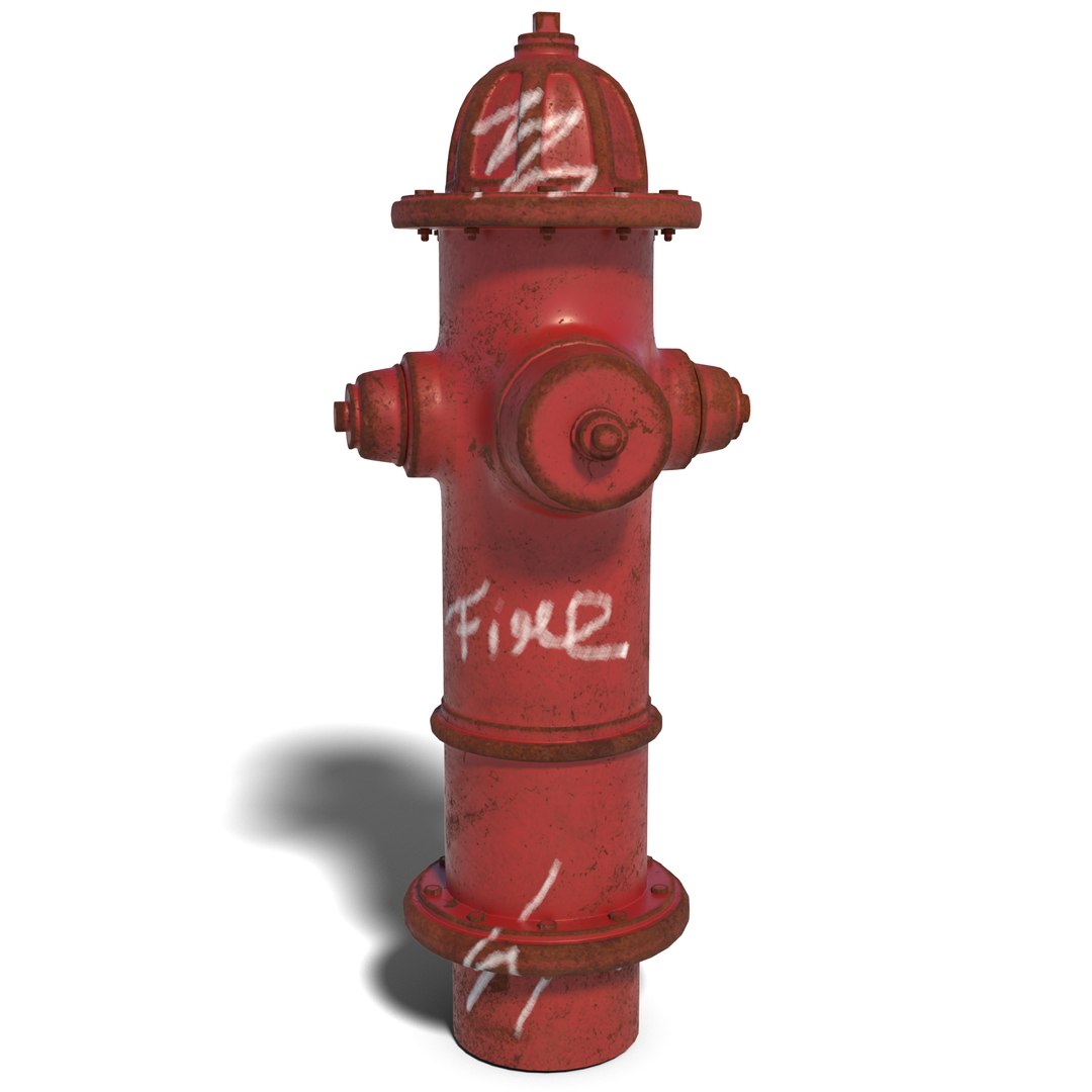 3D Red Fire Hydrant Model - TurboSquid 2096562